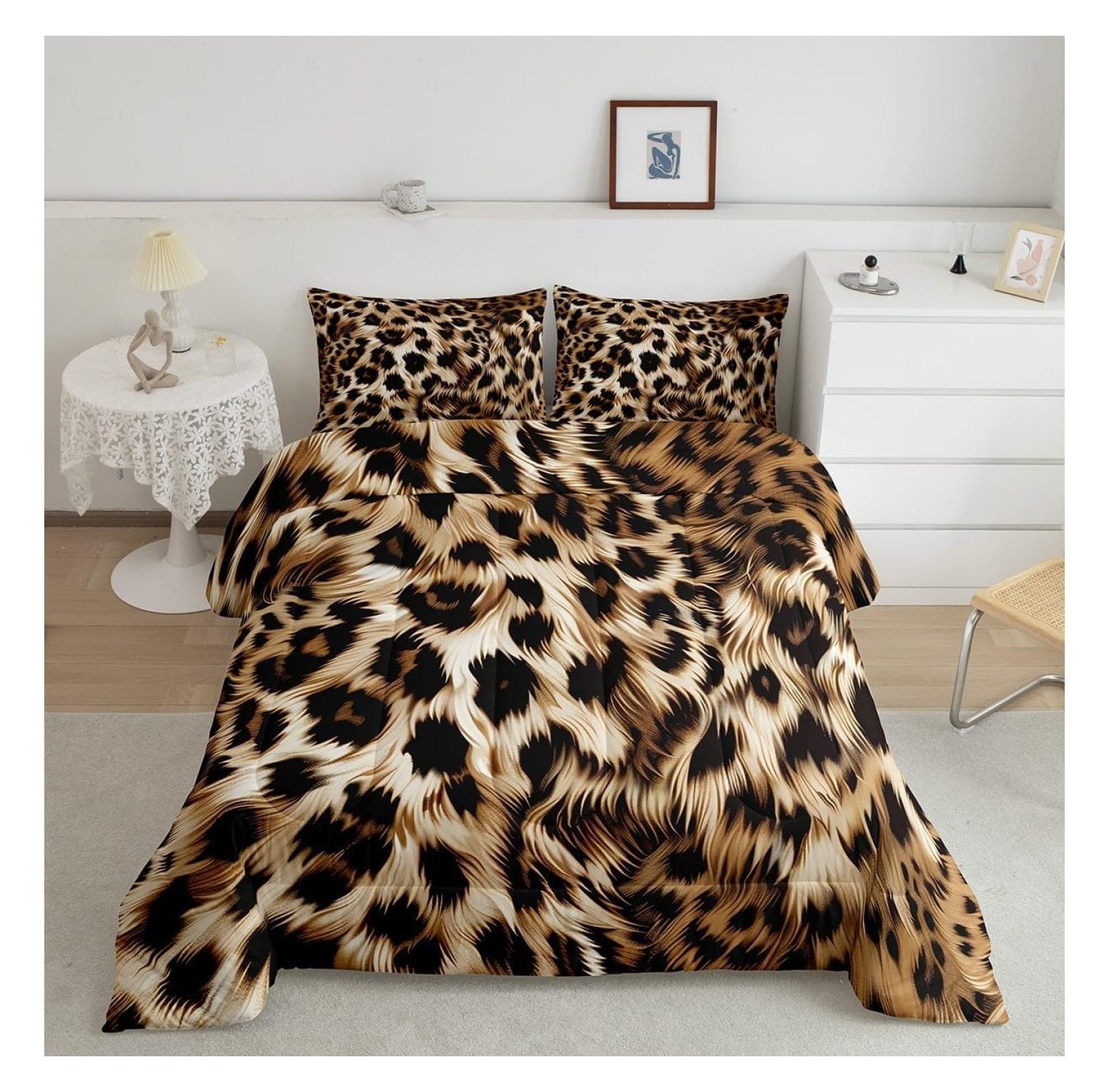 Leopard Print Comforter Set - Cheetah Print Bedding Set for Kids - 1 ...