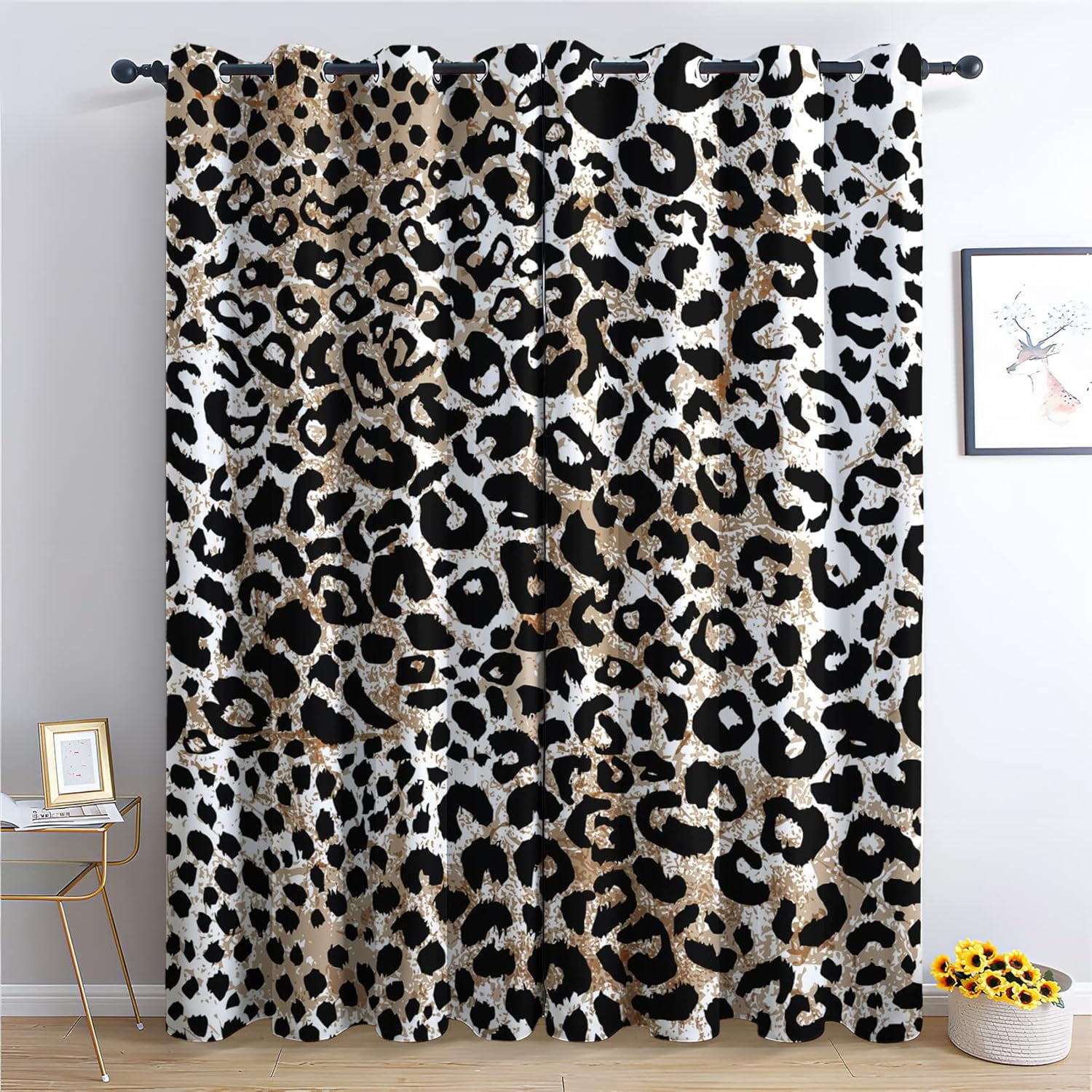 Leopard Print Curtains, Cheetah Print Window Curtain For Kids Boys ...
