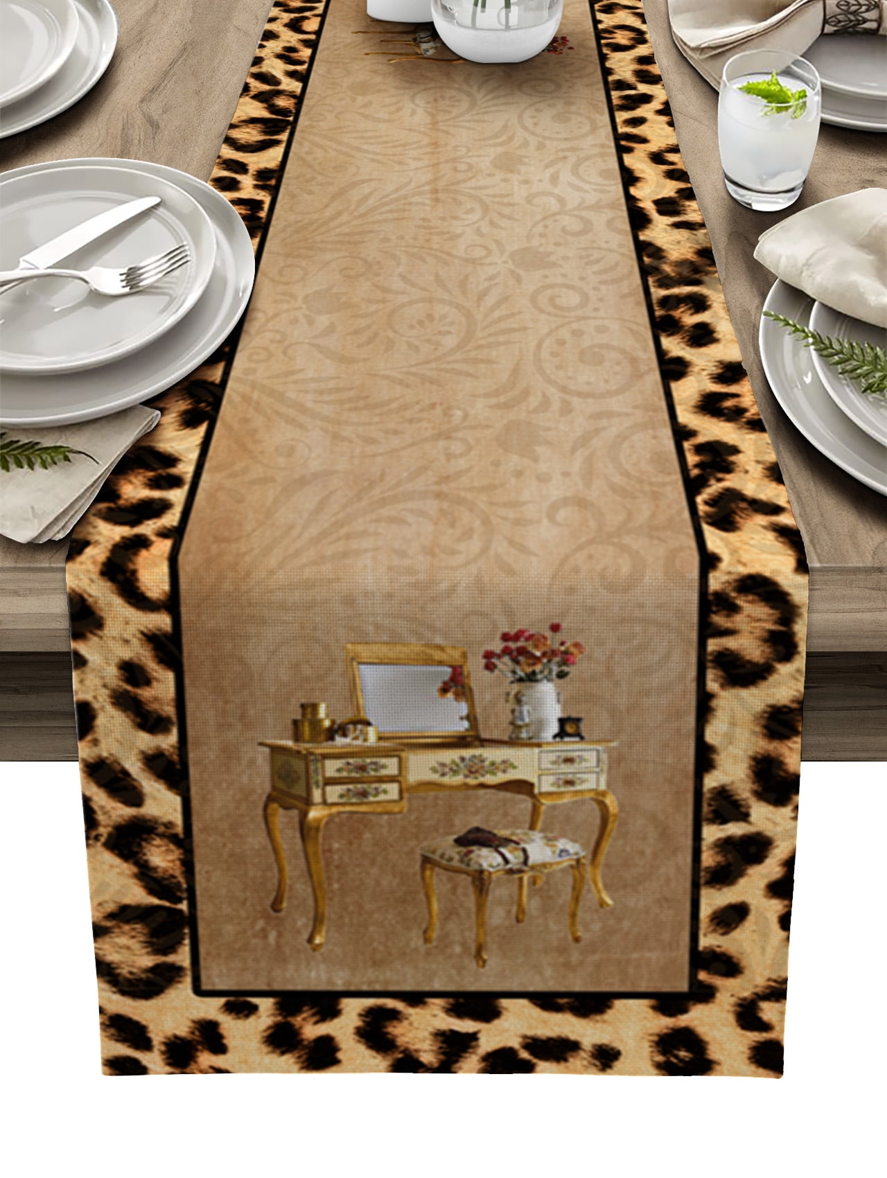 Leopard Print Dressing Table Table Runner ration Home r Dinner Table ...