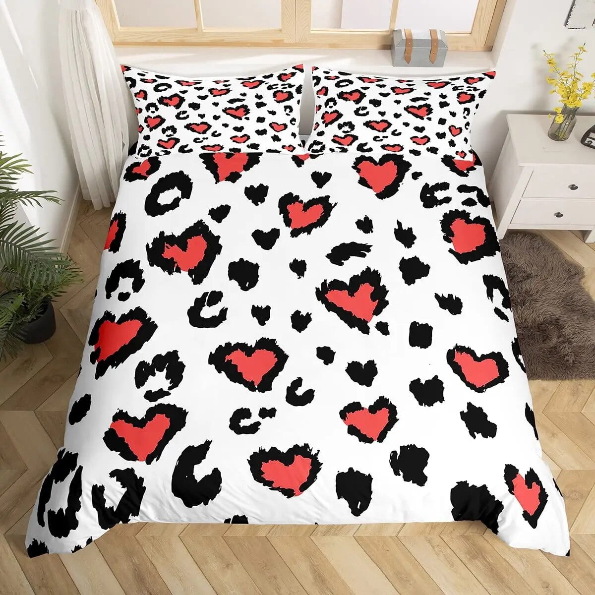 Leopard Print Duvet Cover Set King Size Colorful Cheetah Printed 2 3pcs