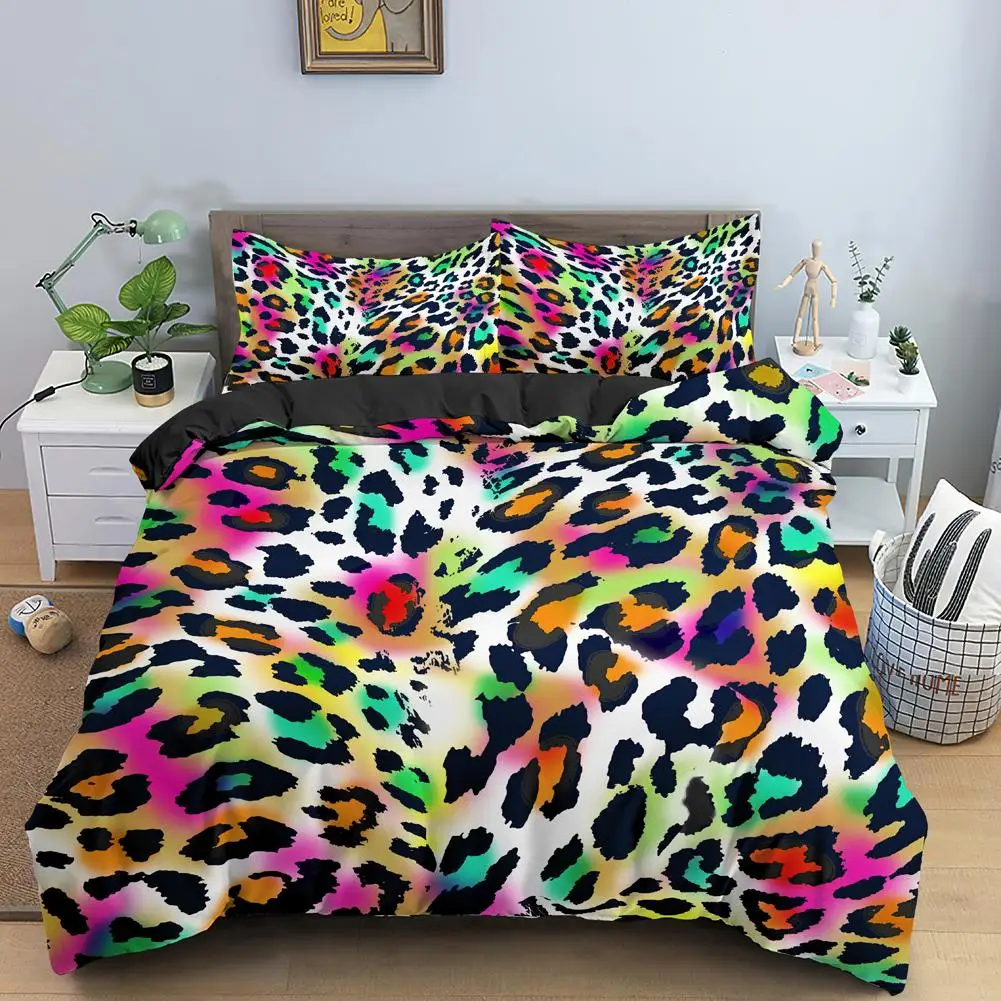 Leopard Print Duvet Cover Set Leopard 3D Print King Size Comforter ...