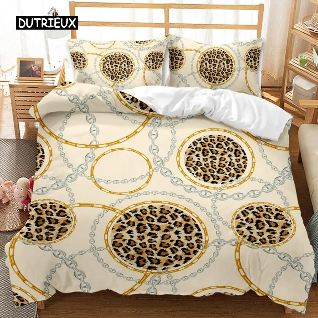 Leopard Print Duvet Cover Set Twin Full Adults Cheetah Leopard Africa