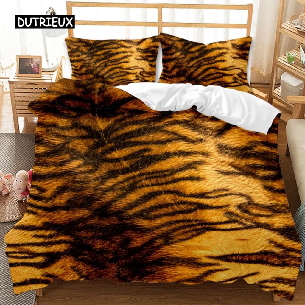 Leopard Print Duvet Cover Set Twin Full Adults Cheetah Leopard Africa