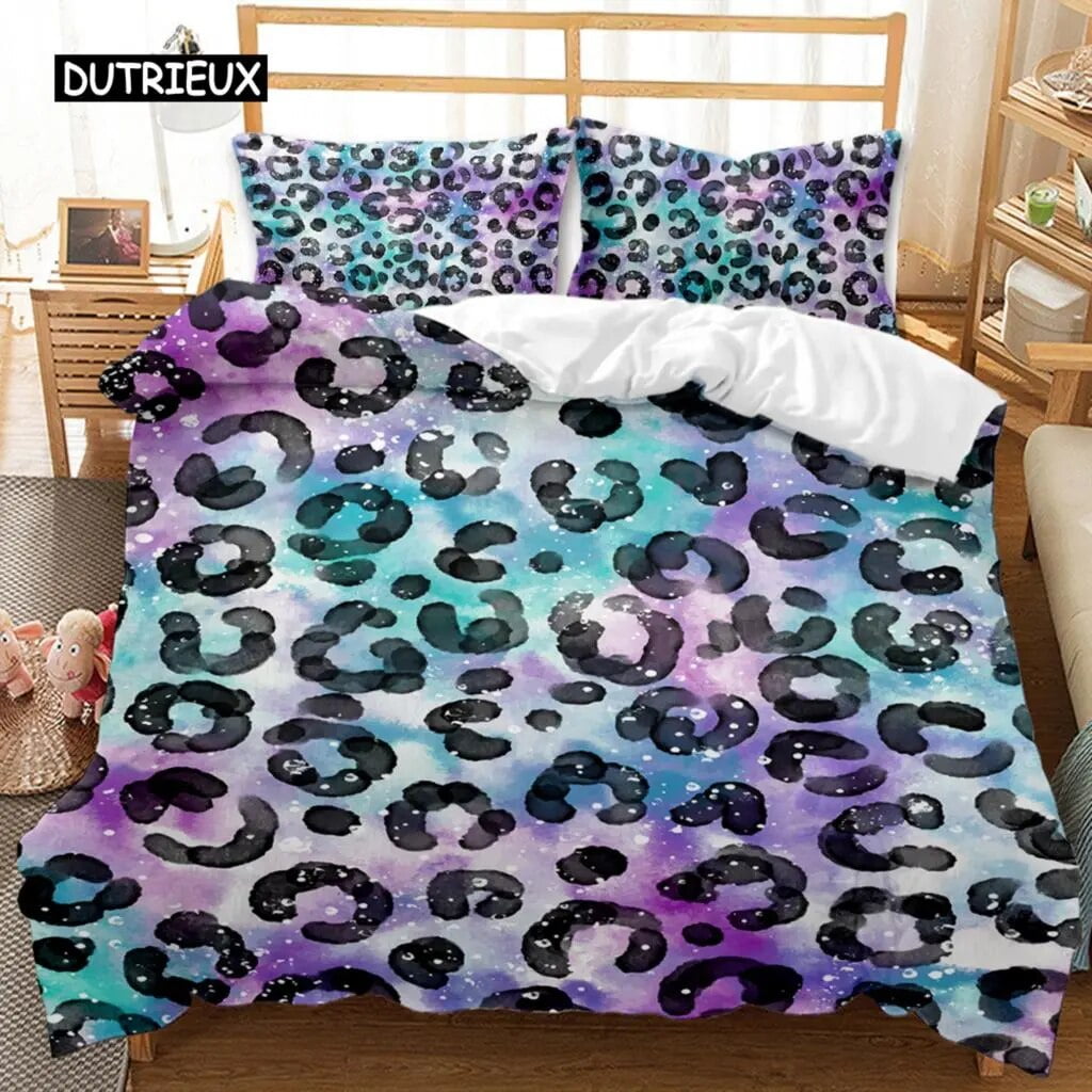 Leopard Print Duvet Cover Set Twin Full Adults Cheetah Leopard Africa