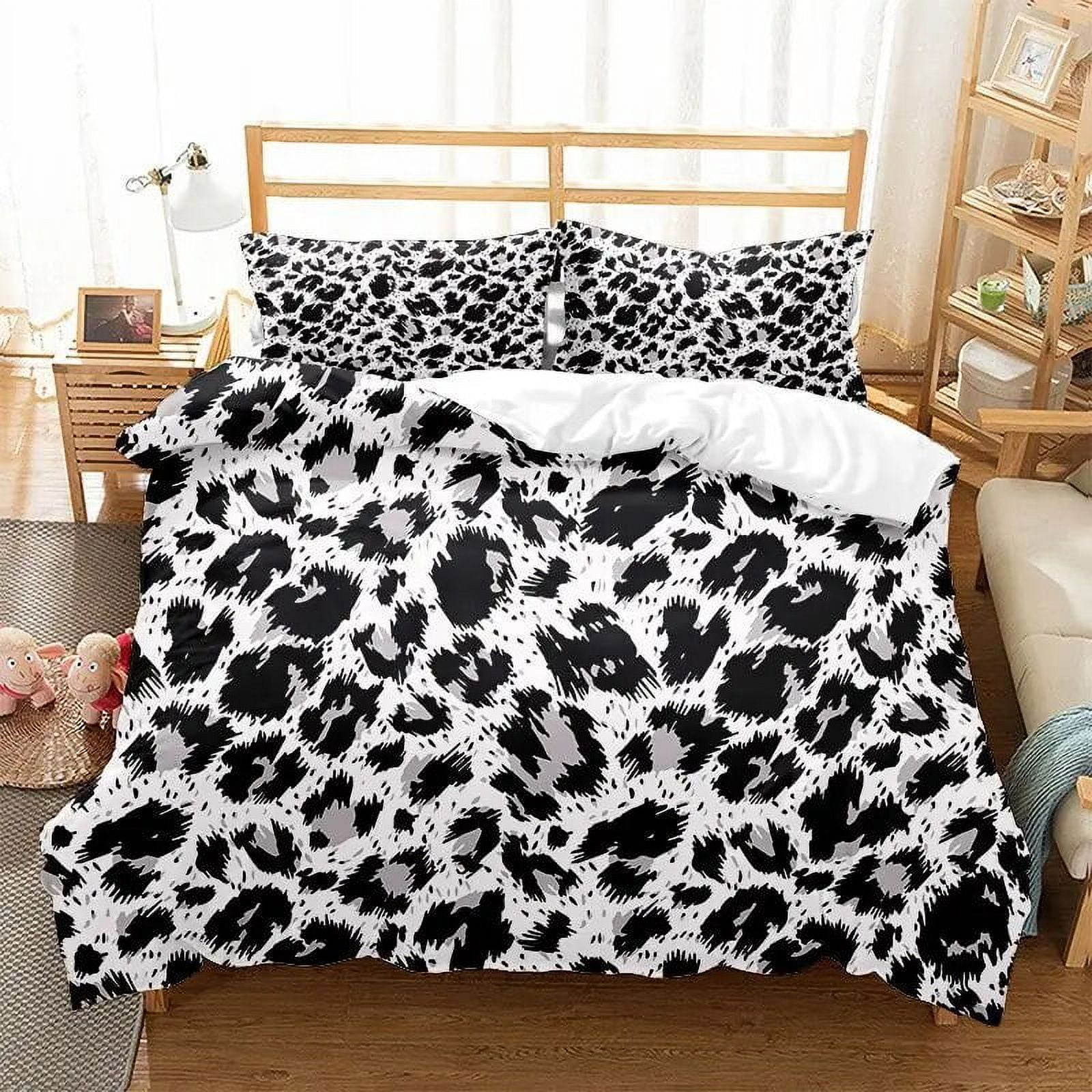 Leopard Print Duvet Cover Set Twin King Microfiber Cheetah Comforter