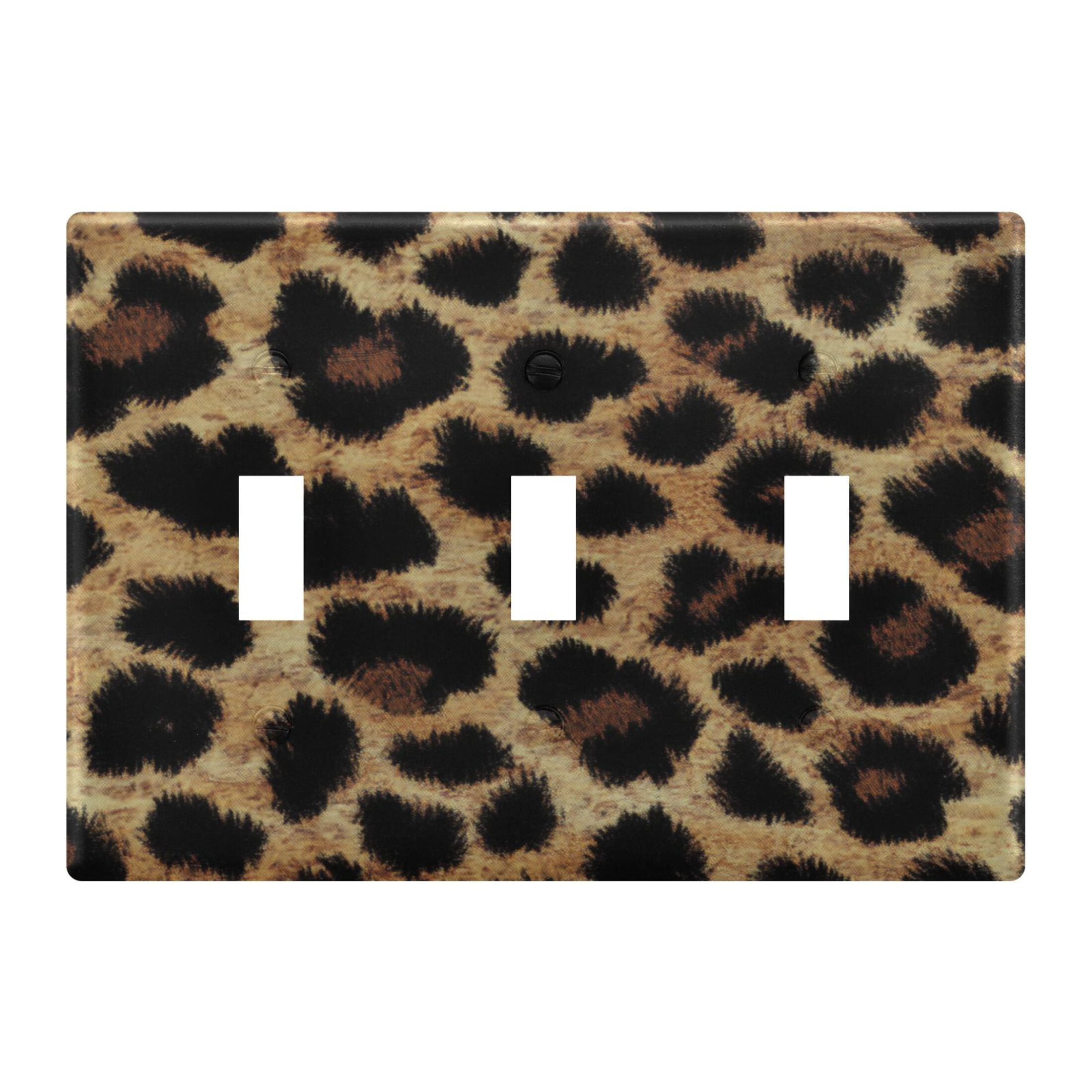 Leopard Print Fabric Texture Decorative Light Switch Plates Switch ...