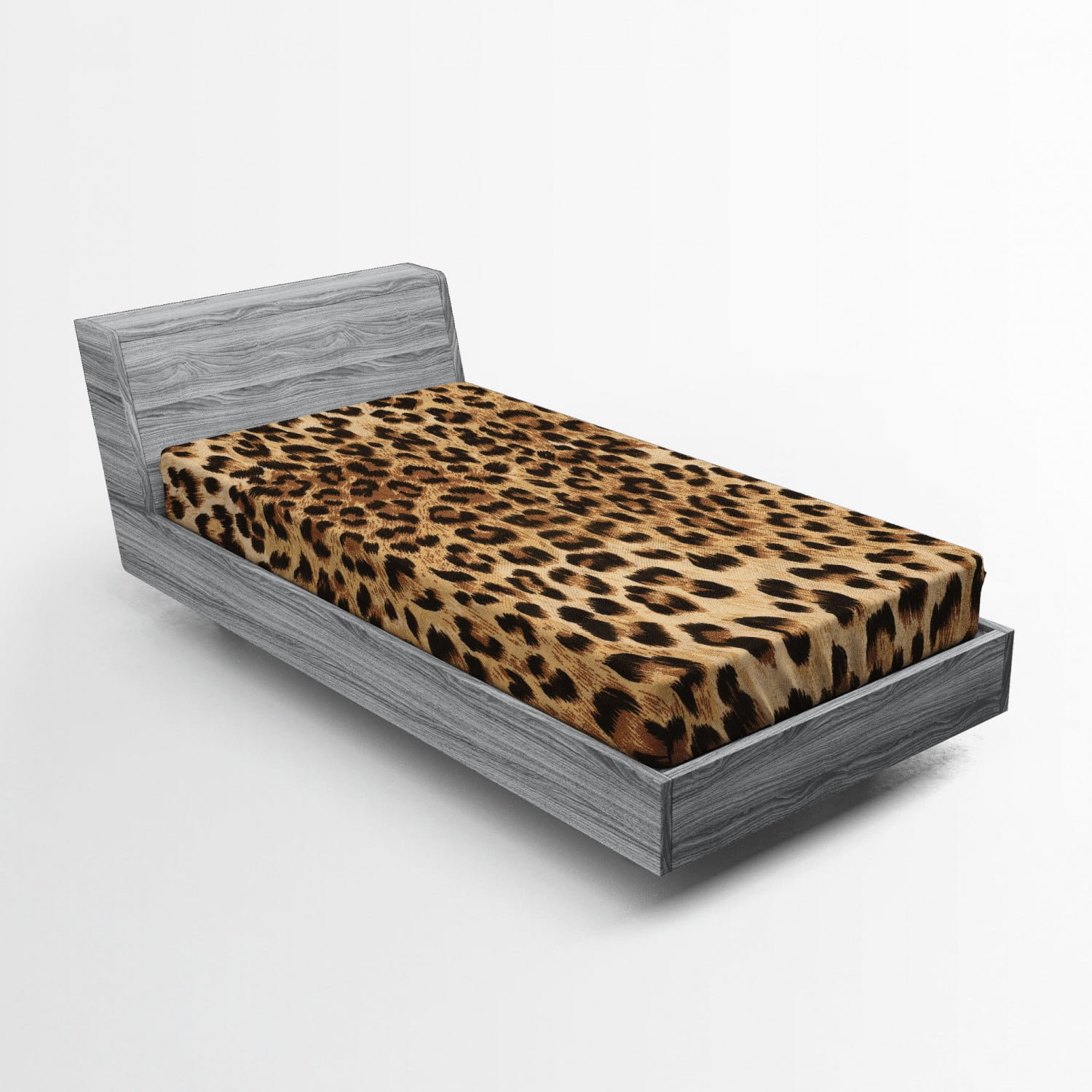 Leopard Print Fitted Sheet, Skin Pattern of a Wild Safari Animal ...