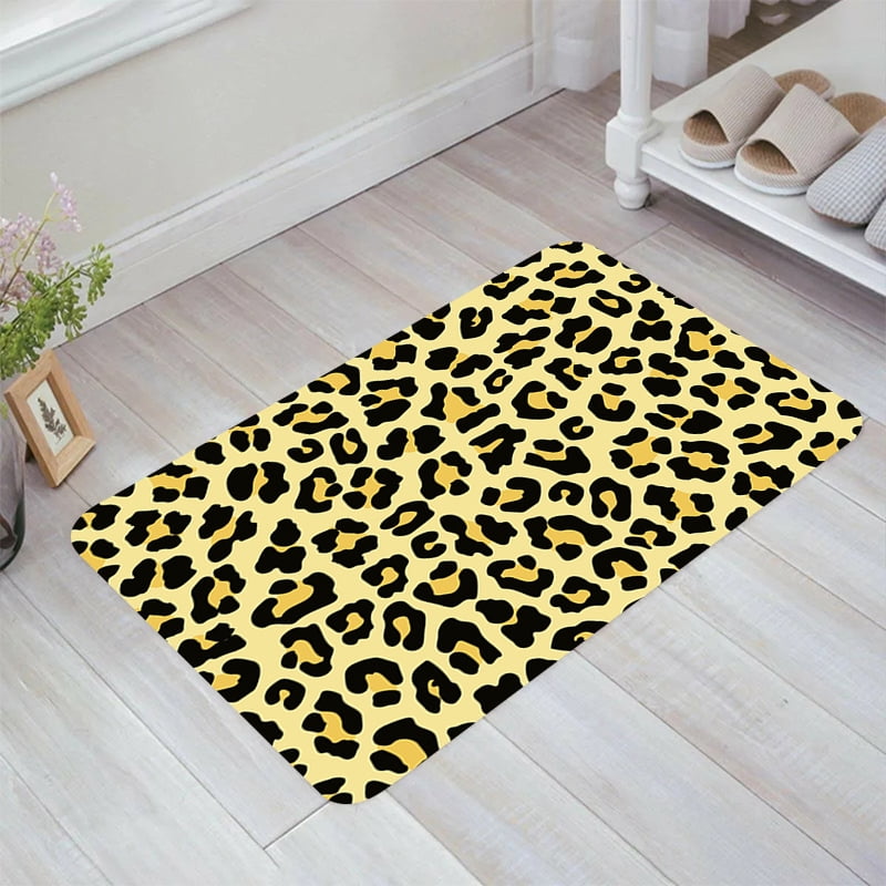 Leopard Print Floor Mat Rugs Aesthetic Room ration Carpet Entrance of ...