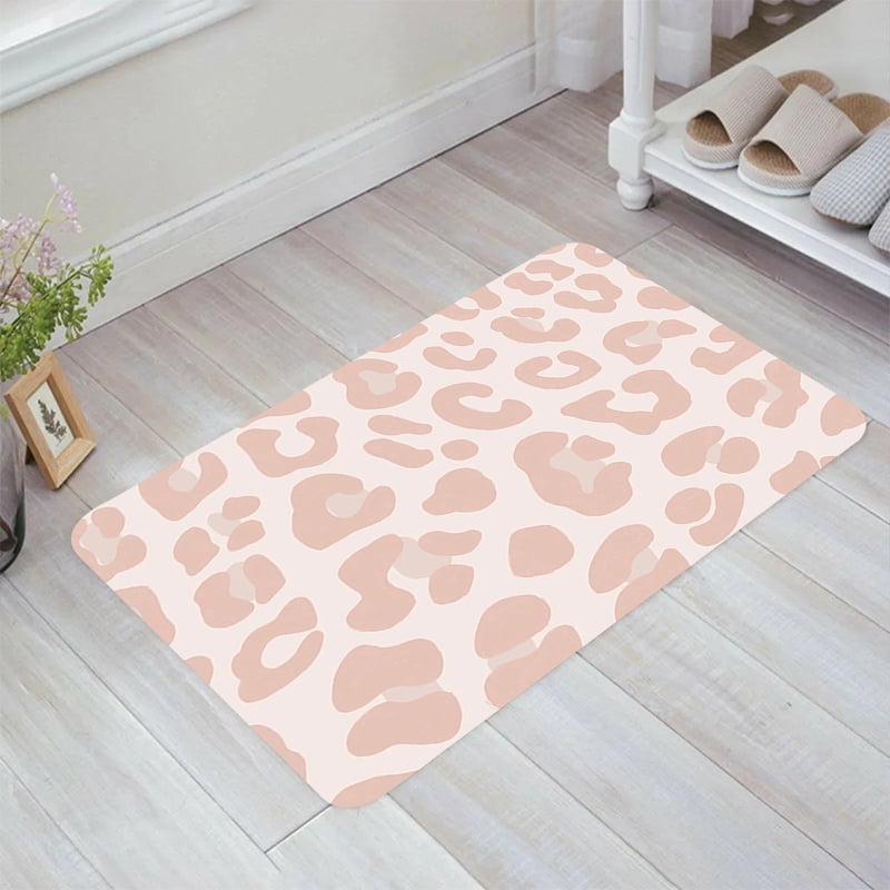 Leopard Print Floor Mat Rugs Aesthetic Room ration Carpet Entrance of ...