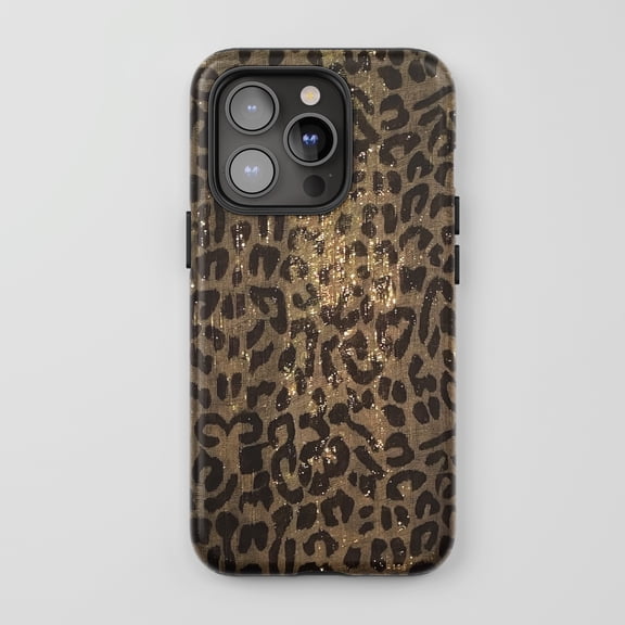 Leopard Print Glitter For iPhone Protective Phone Case Chic Fashion ...