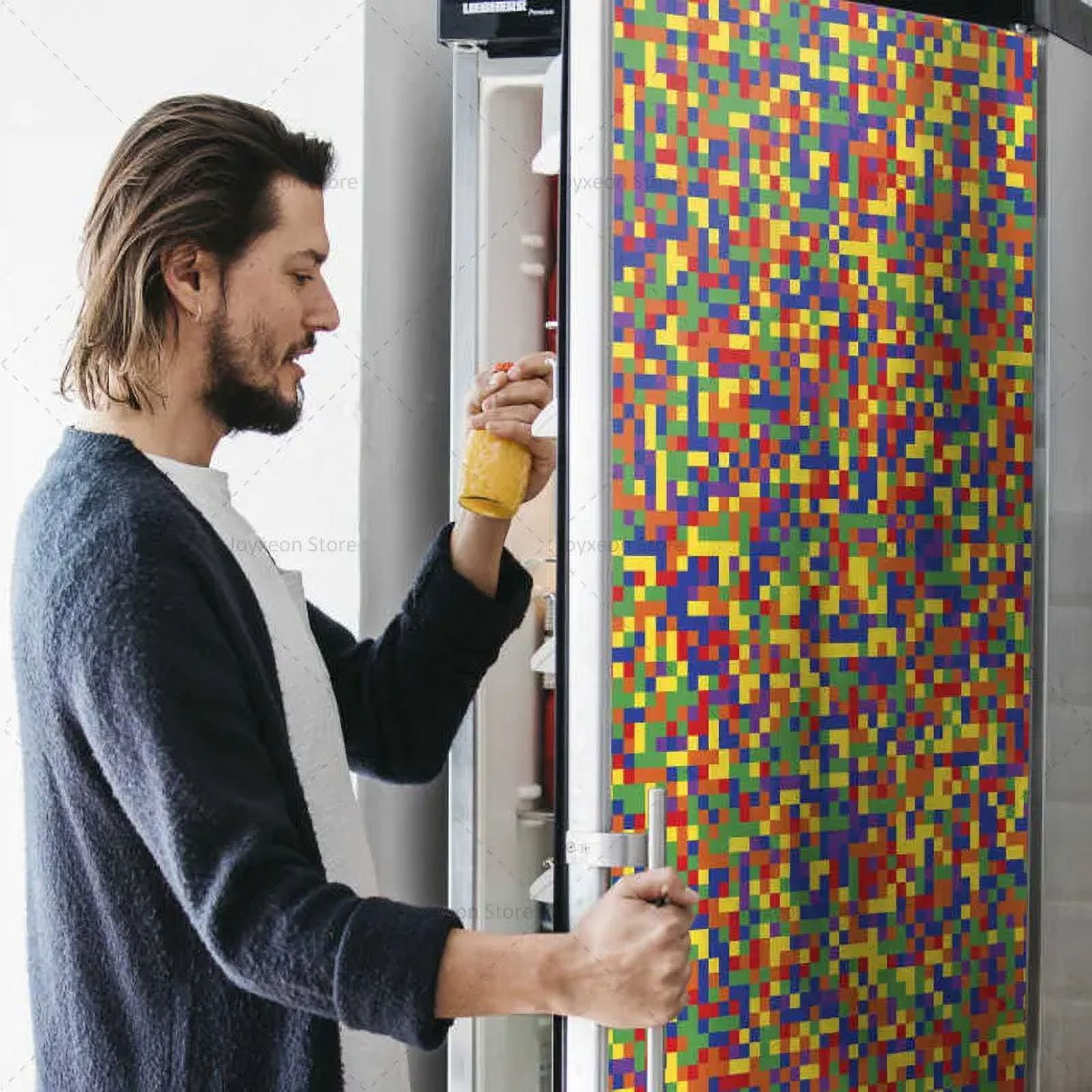 Leopard Print Fridge Sticker Mosaic Custom Size Pattern Vinyl PVC ...