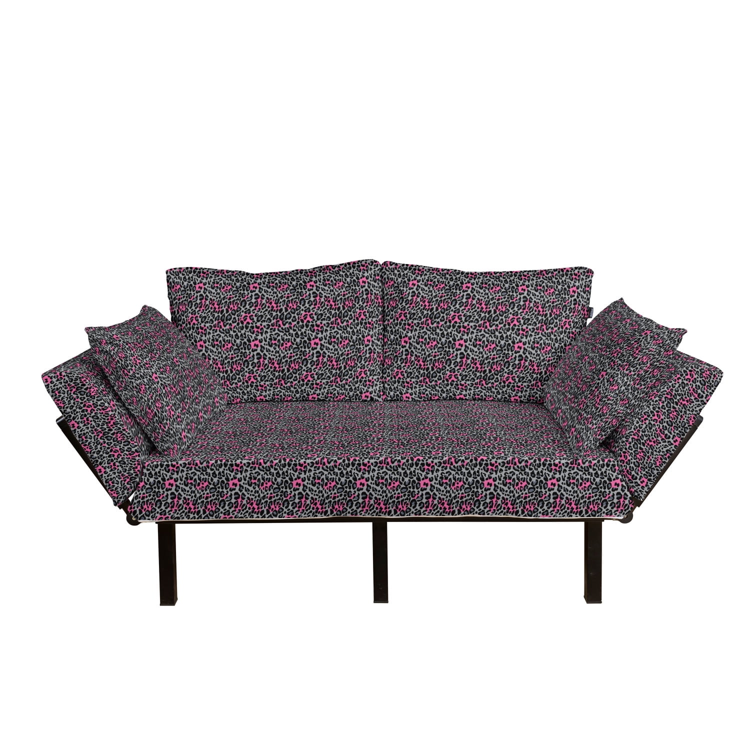 Leopard Print Futon Couch, Safari Animal Pattern Nature Inspired ...
