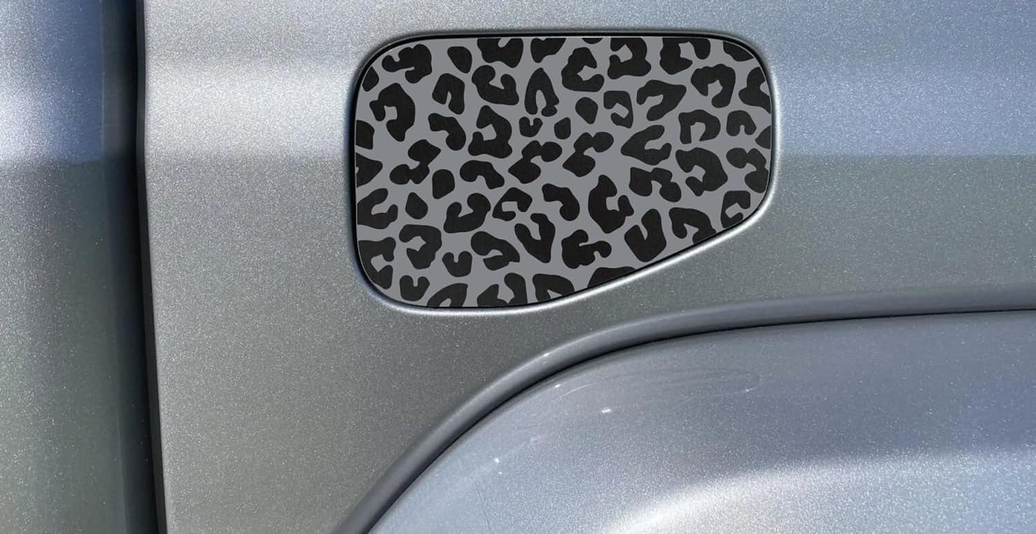 Leopard Print Gas Cap Fuel Door Vinyl Decal Compatible with and Fits ...