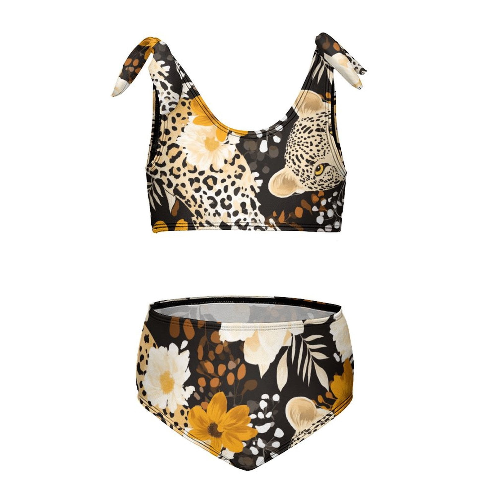 Leopard Print Girls' 2-Piece Tankini Swimsuit - Walmart.com