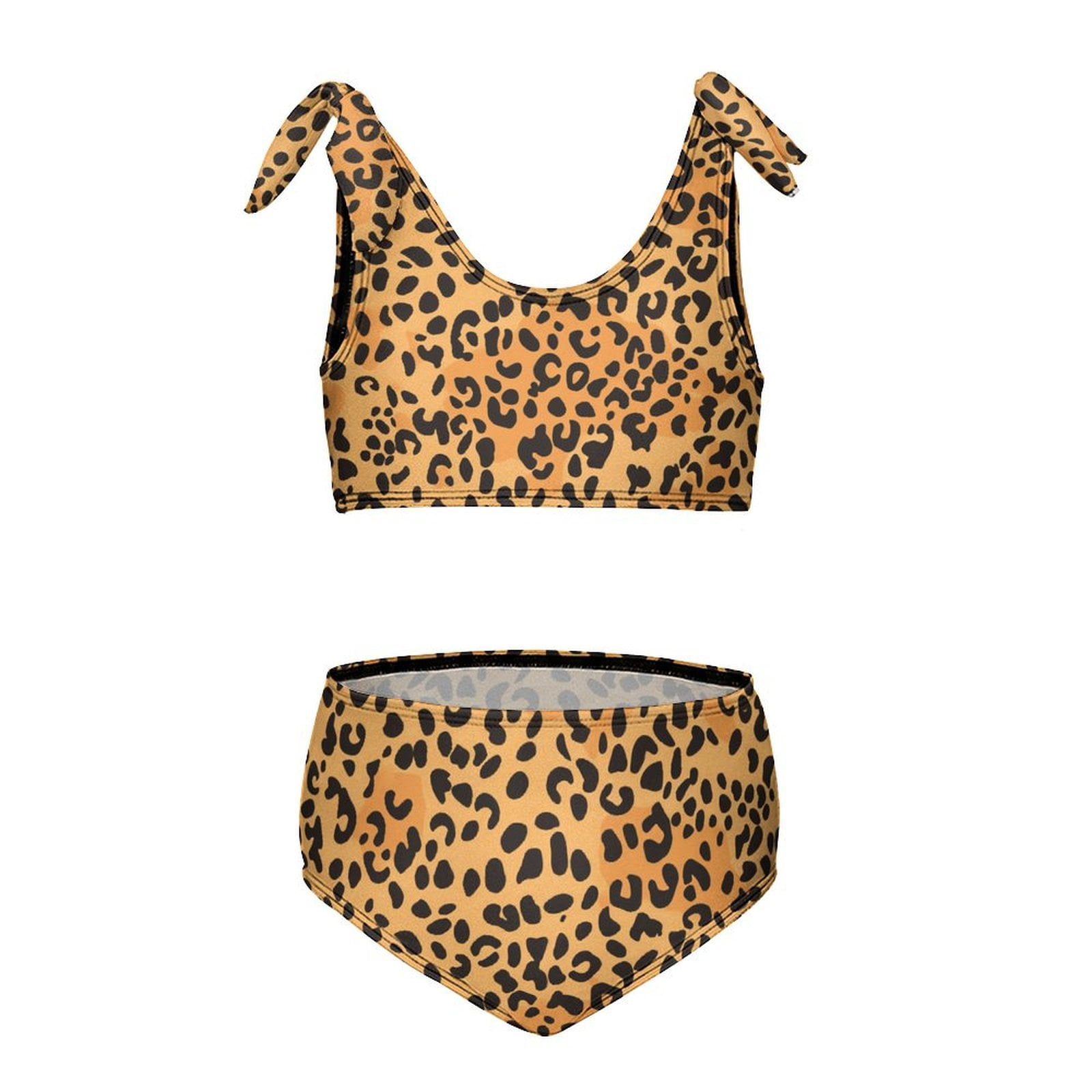 Leopard Print Girls' 2-Piece Tankini Swimsuit - Walmart.com