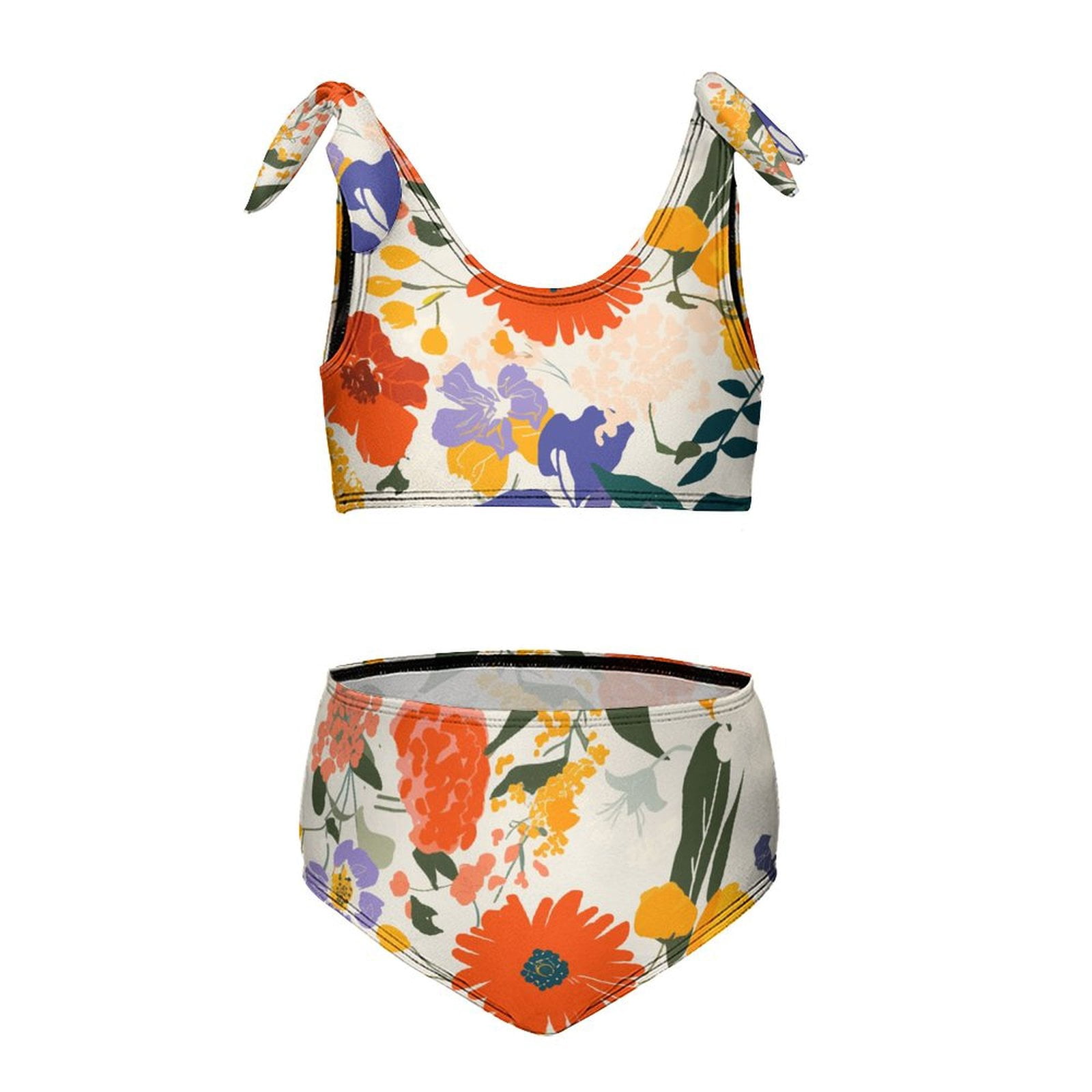 Leopard Print Girls' 2-Piece Tankini Swimsuit - Walmart.com