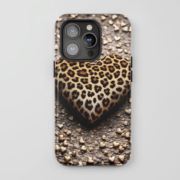 Leopard Print Glitter For iPhone Protective Phone Case Chic Fashion ...