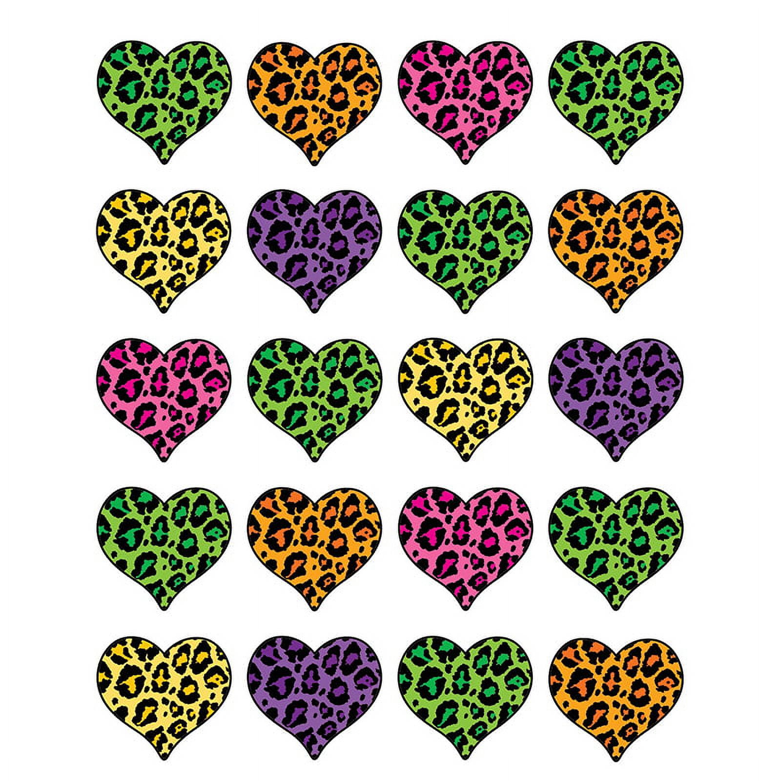 Leopard Print Heart Stickers - Walmart.com