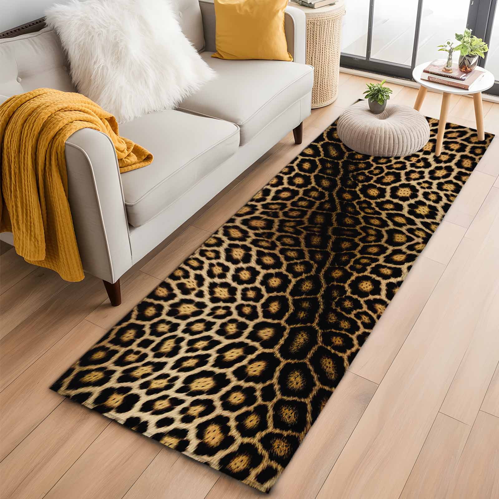 Leopard Print Kitchen Runner Rug 2x6 Washable Runners for Hallway Non ...