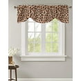 Leopard Print Leaves Graphics Window Curtain Kitchen Cabinet Coffee Tie ...