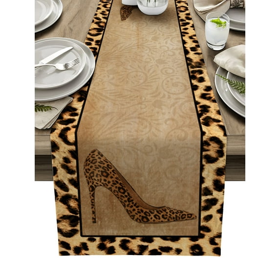 Leopard Print Leopard Abstract Table Runner ration Home r Dinner Table ...