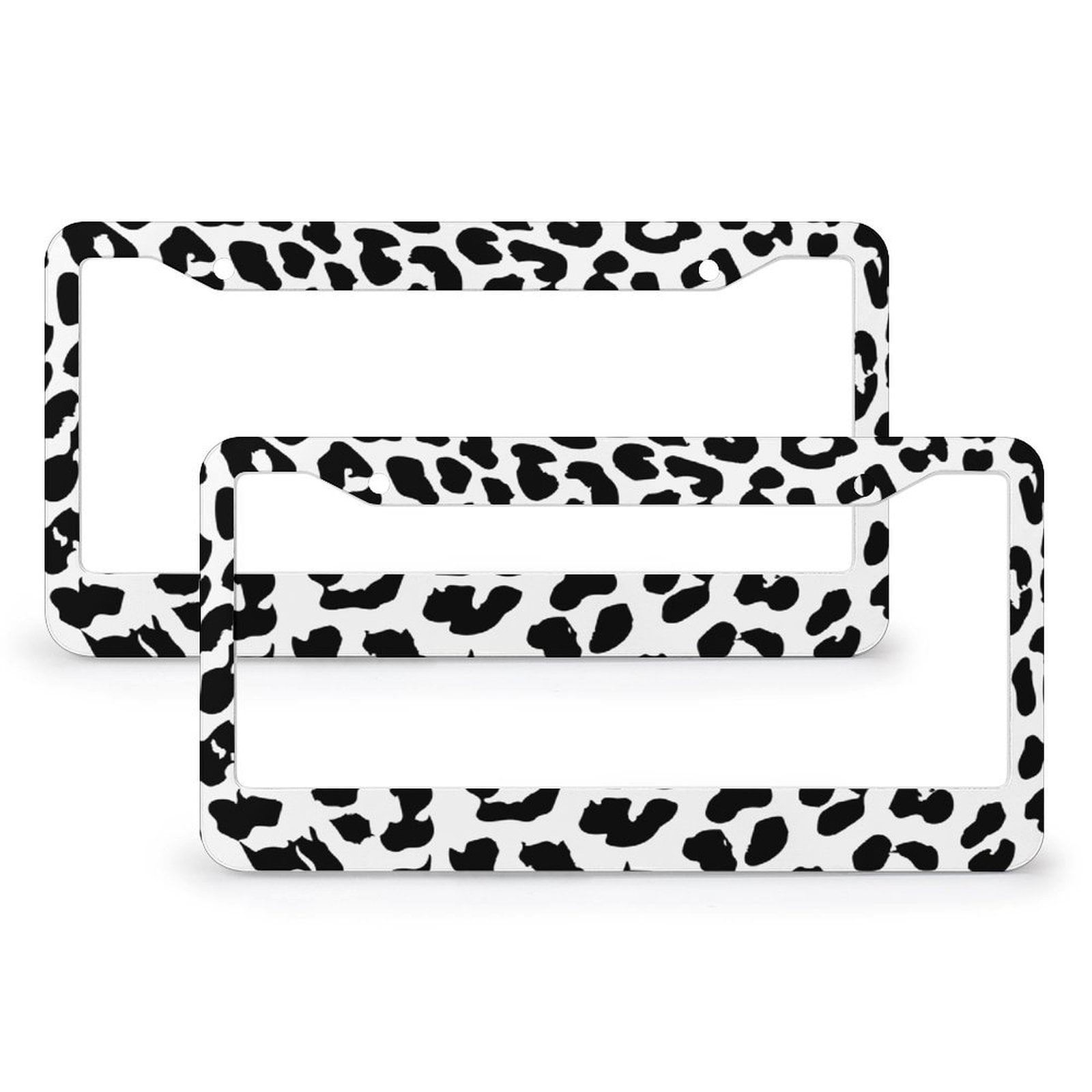 Leopard Print License Plate Frame - 2 Pack License Plate Frames Holder ...
