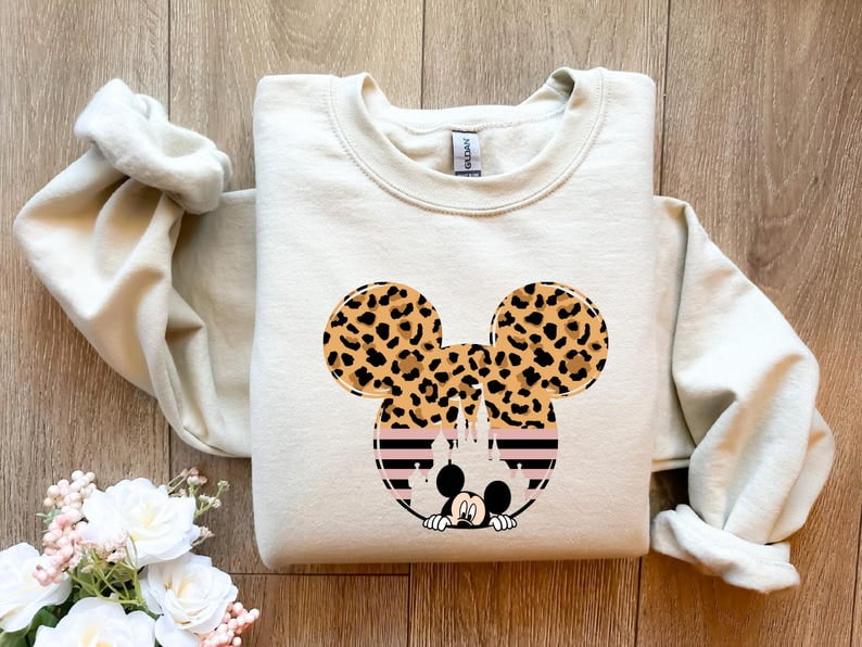 Leopard Print Mickey Minnie Family Matching Shirts, Cute Disney Couples ...