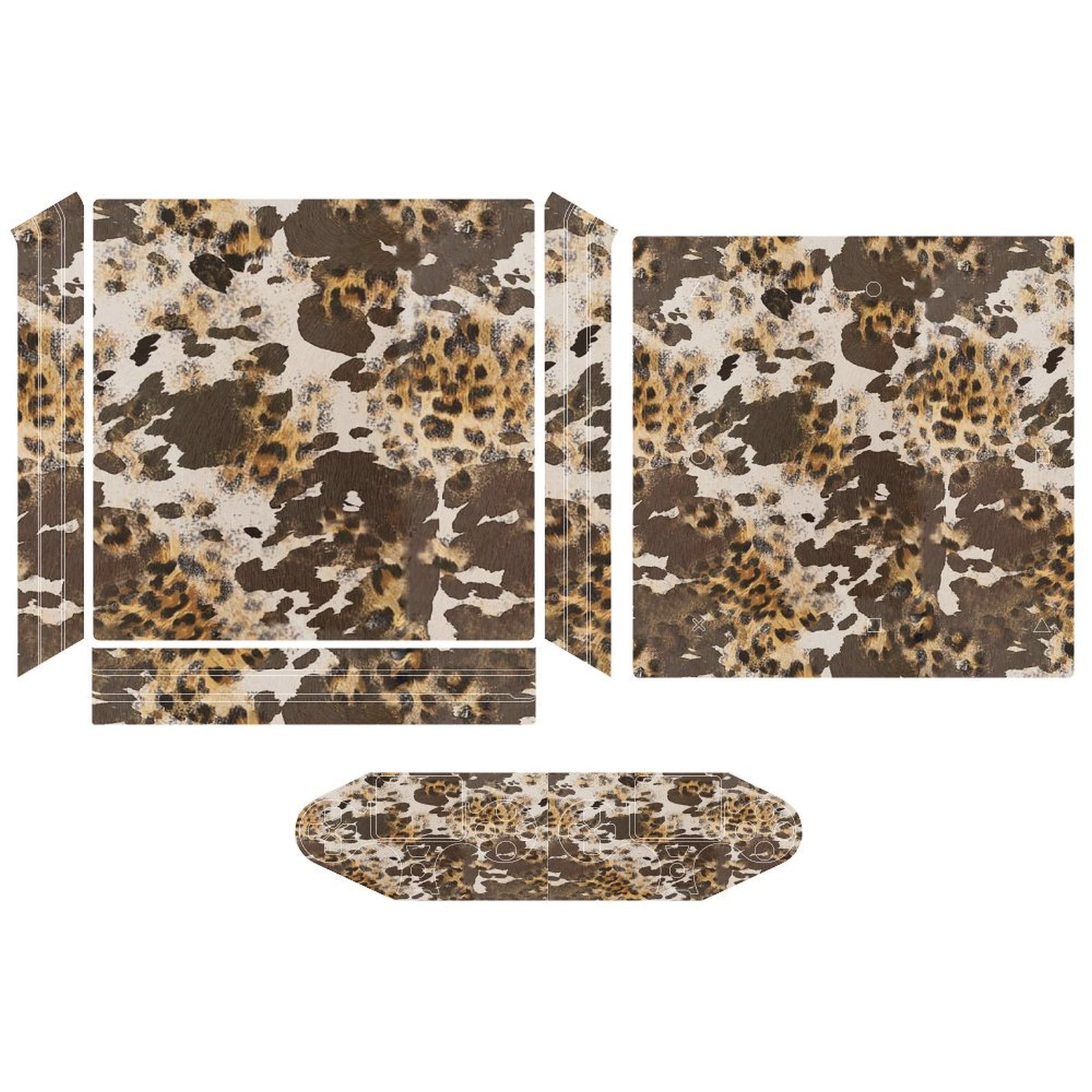 Leopard Print PS4 Pro/PS4 Slim Skin Sticker For Console And Controller ...
