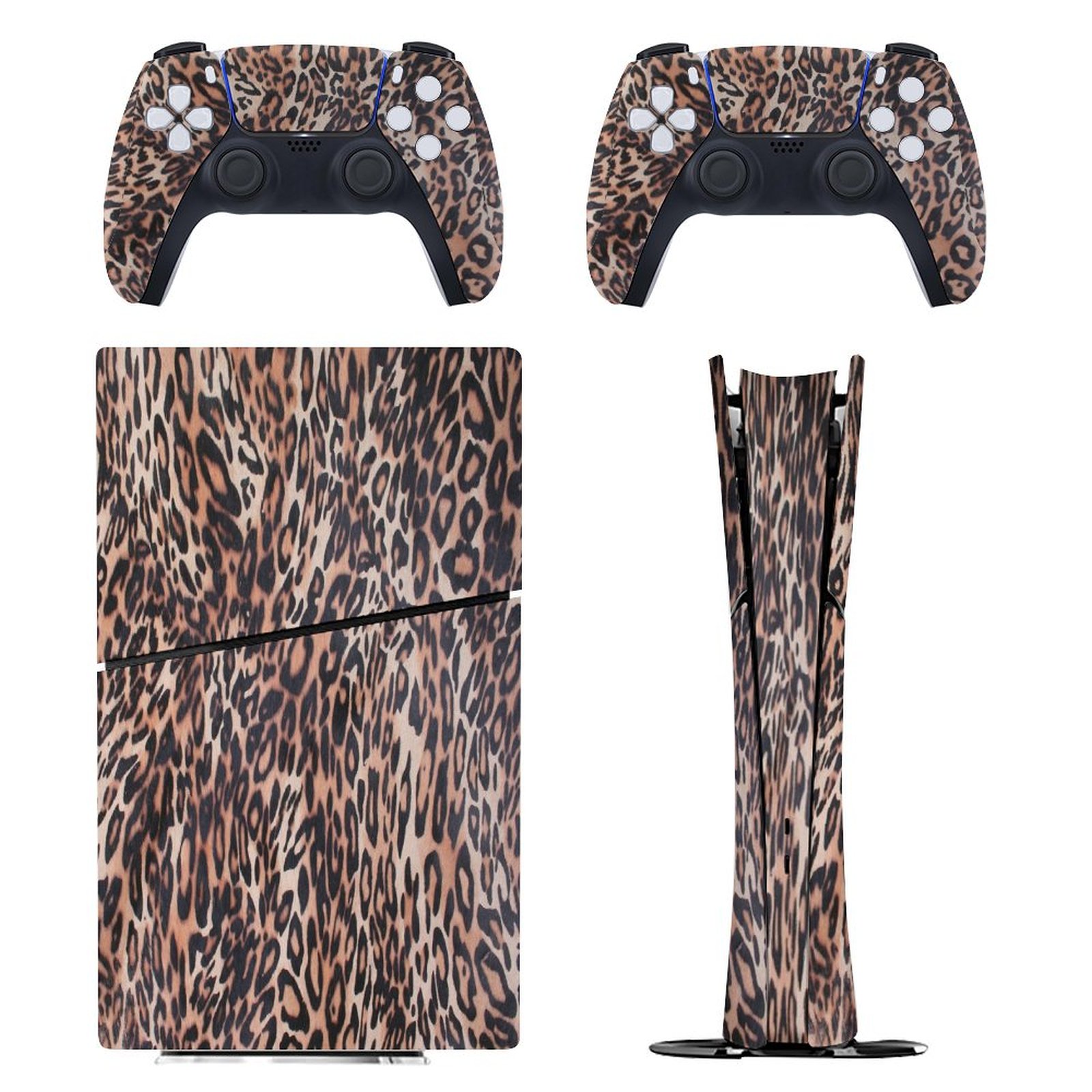 Leopard Print PS5/PS5 Slim Digital Disc Skin Sticker For Console And ...