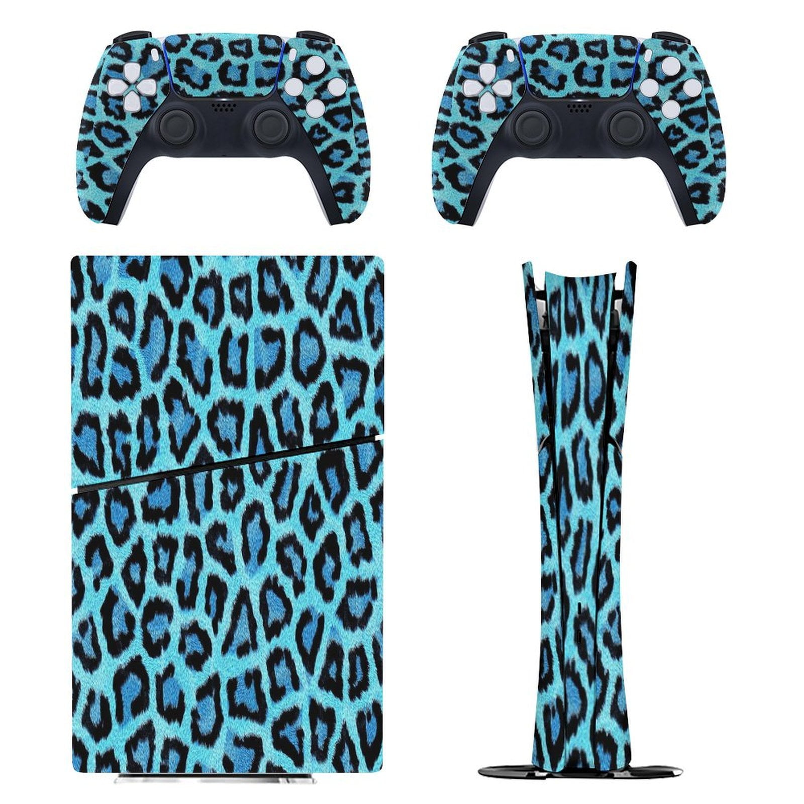 Leopard Print PS5/PS5 Slim Digital Disc Skin Sticker For Console And ...