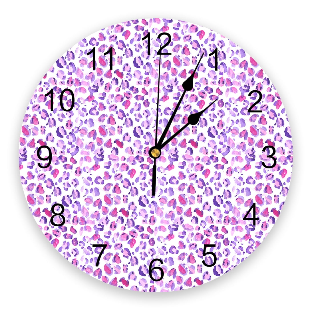 Leopard Print PVC Wall Clock Living Room ration Wall Clock Modern ...