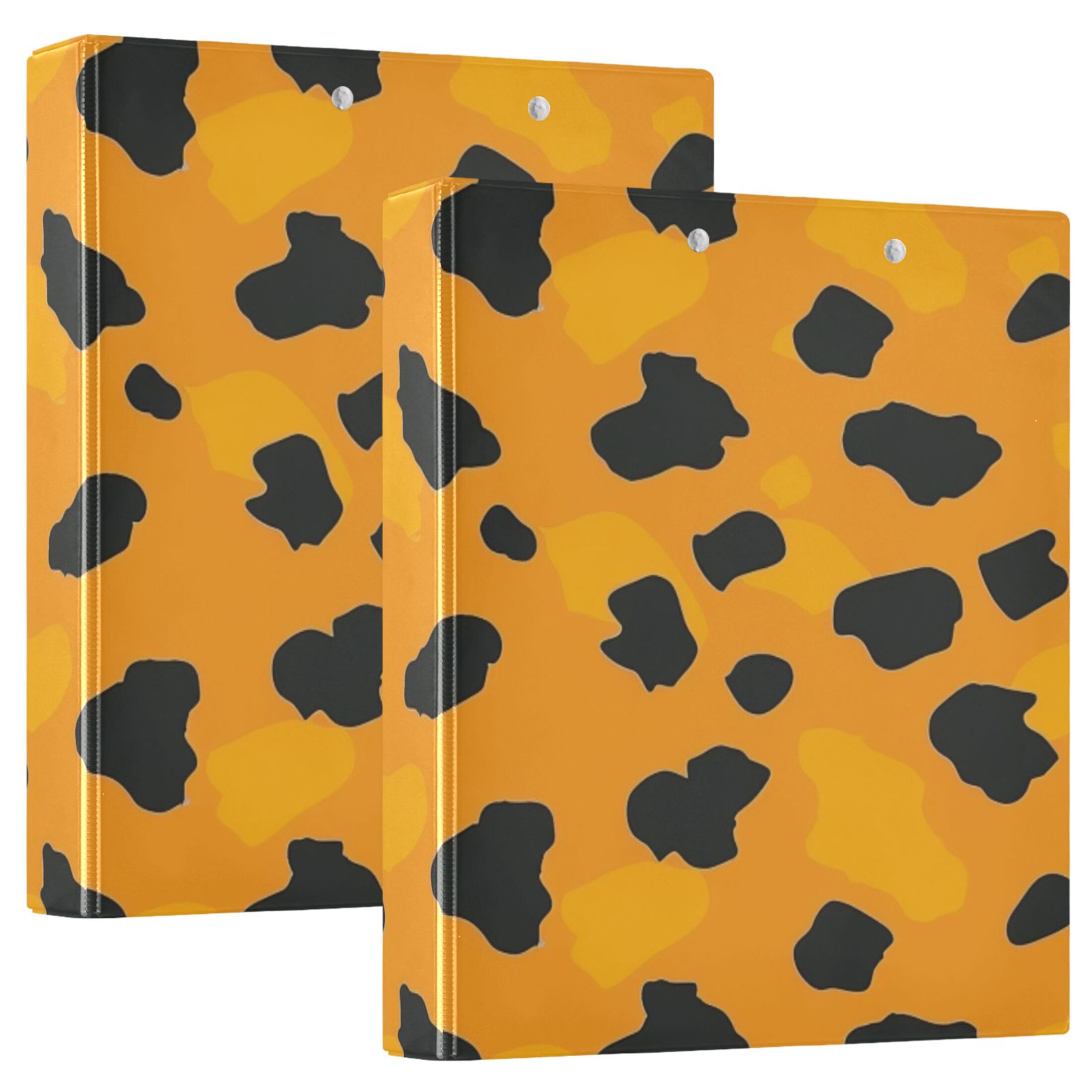 Leopard Print Pattern 3 Ring Binders 1.5 inch Hardcover File Folders ...