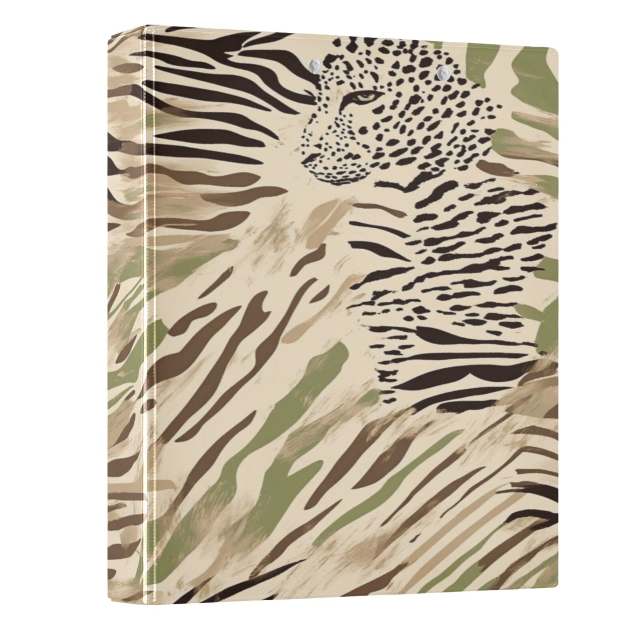 Leopard Print Pattern 3 Ring Hardcover Binders 1.5in Round Rings for ...