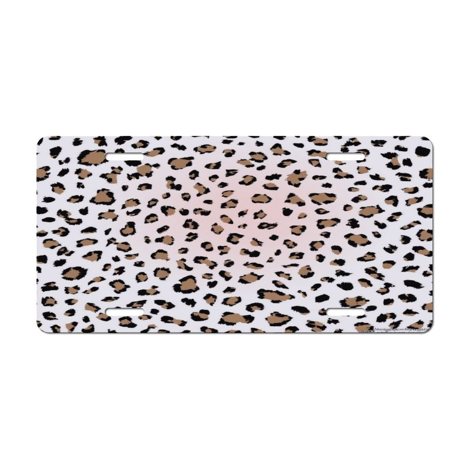 Leopard Print Pattern Car Decorative Front License Plate,Vanity Tag ...