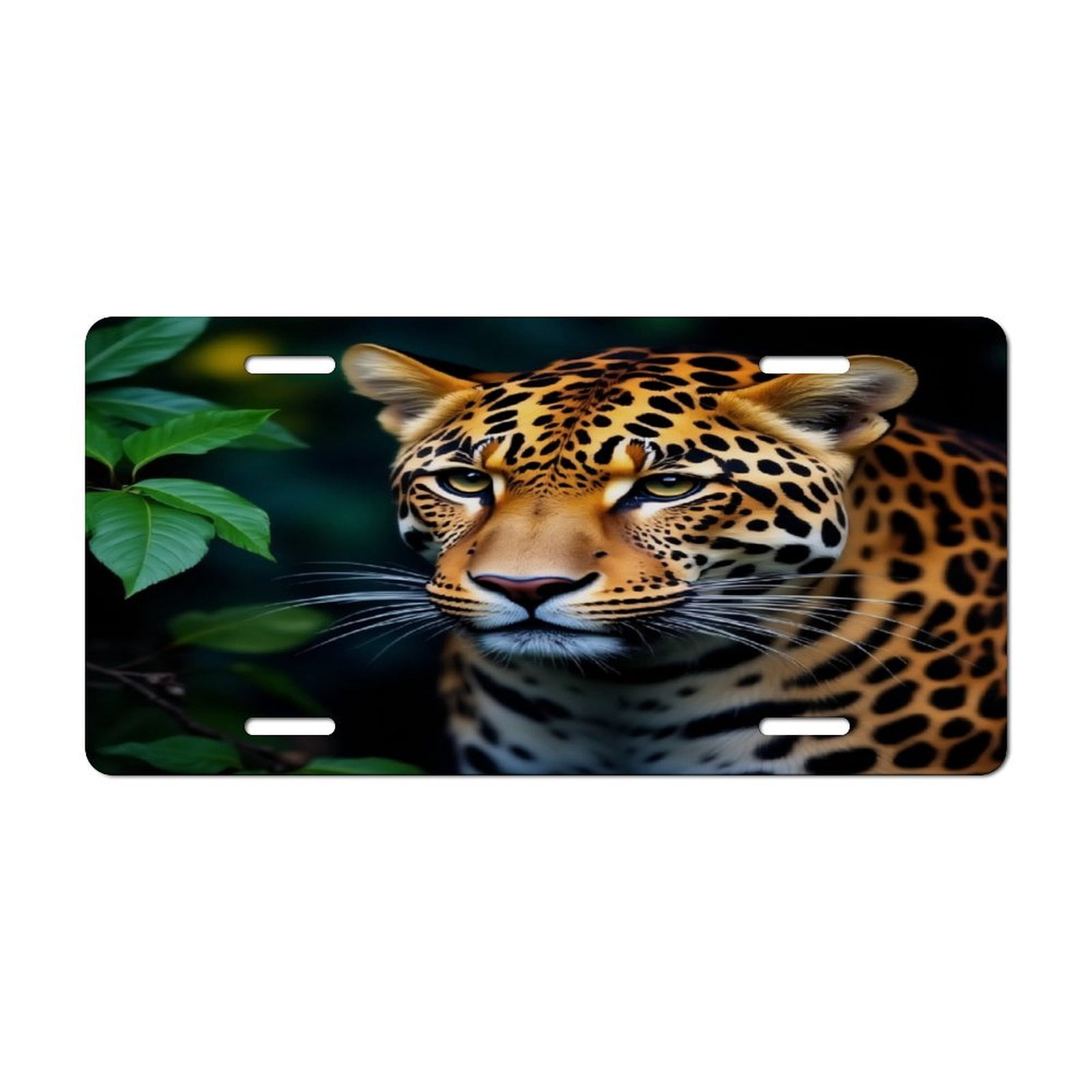 Leopard Print Pattern Car Decorative Front License Plate,Vanity Tag ...