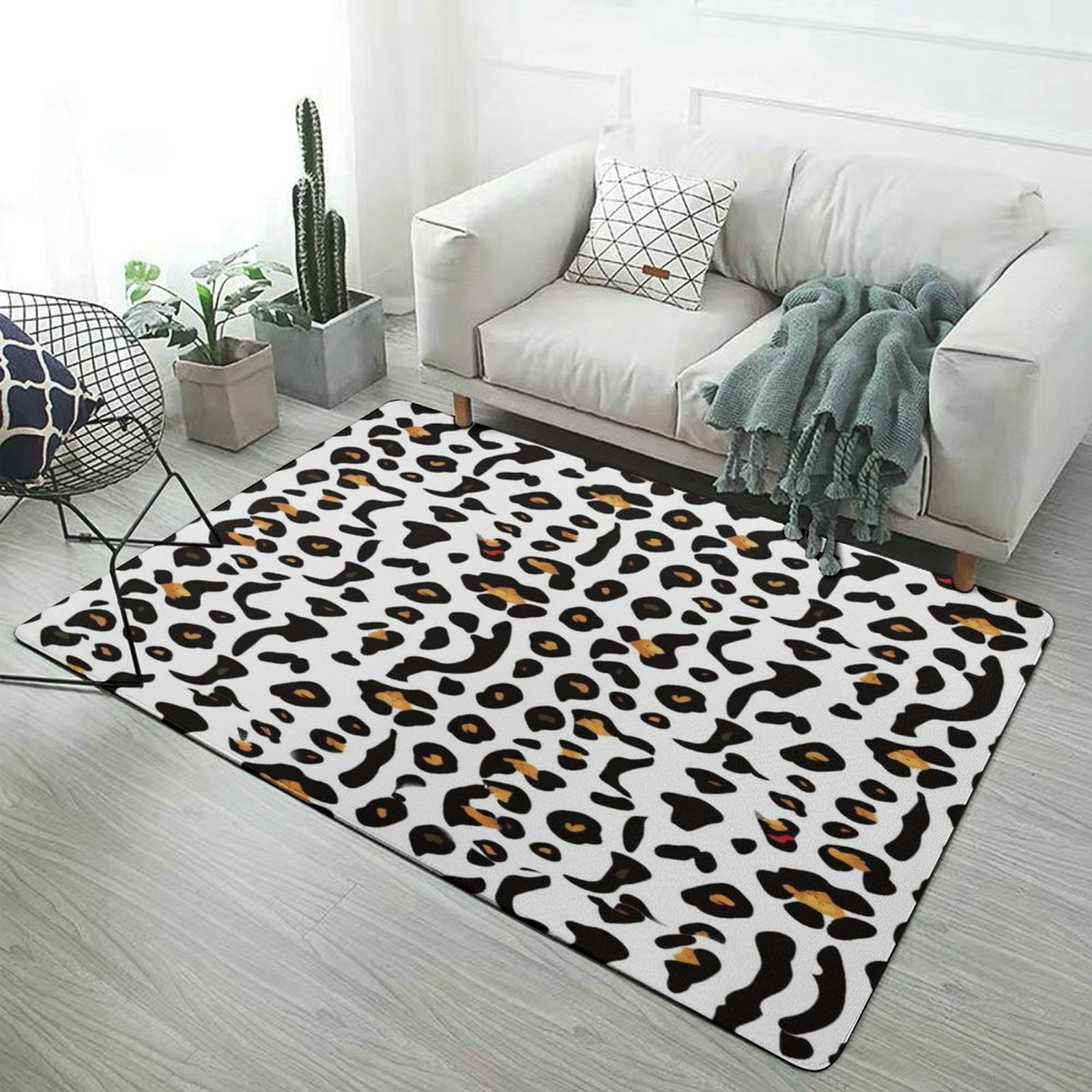 Leopard Print Pattern Light Luxury Home Carpets Living Room Ration ...