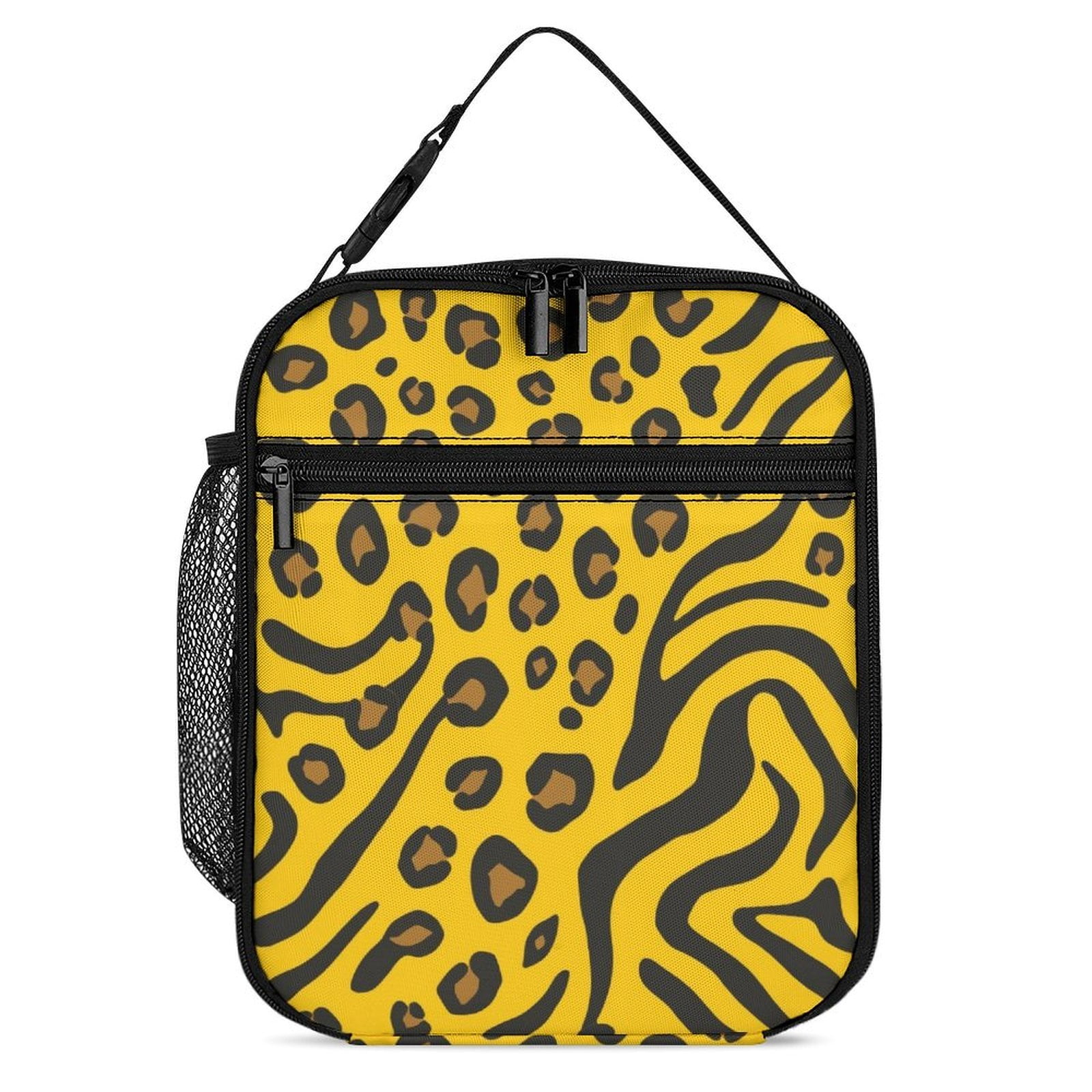 Leopard Print Pattern Lunch Box Food Bag for Work Office Outdoor Picnic ...