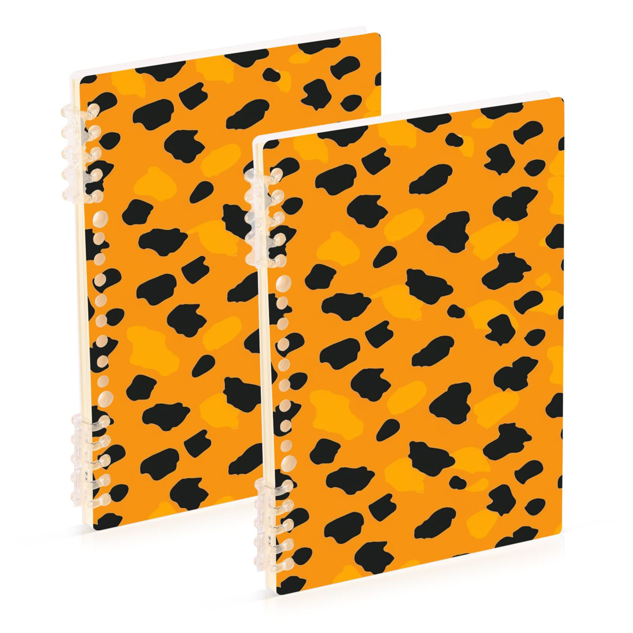 Leopard Print Pattern Ring Binder Notebook Journey Note Diary College ...