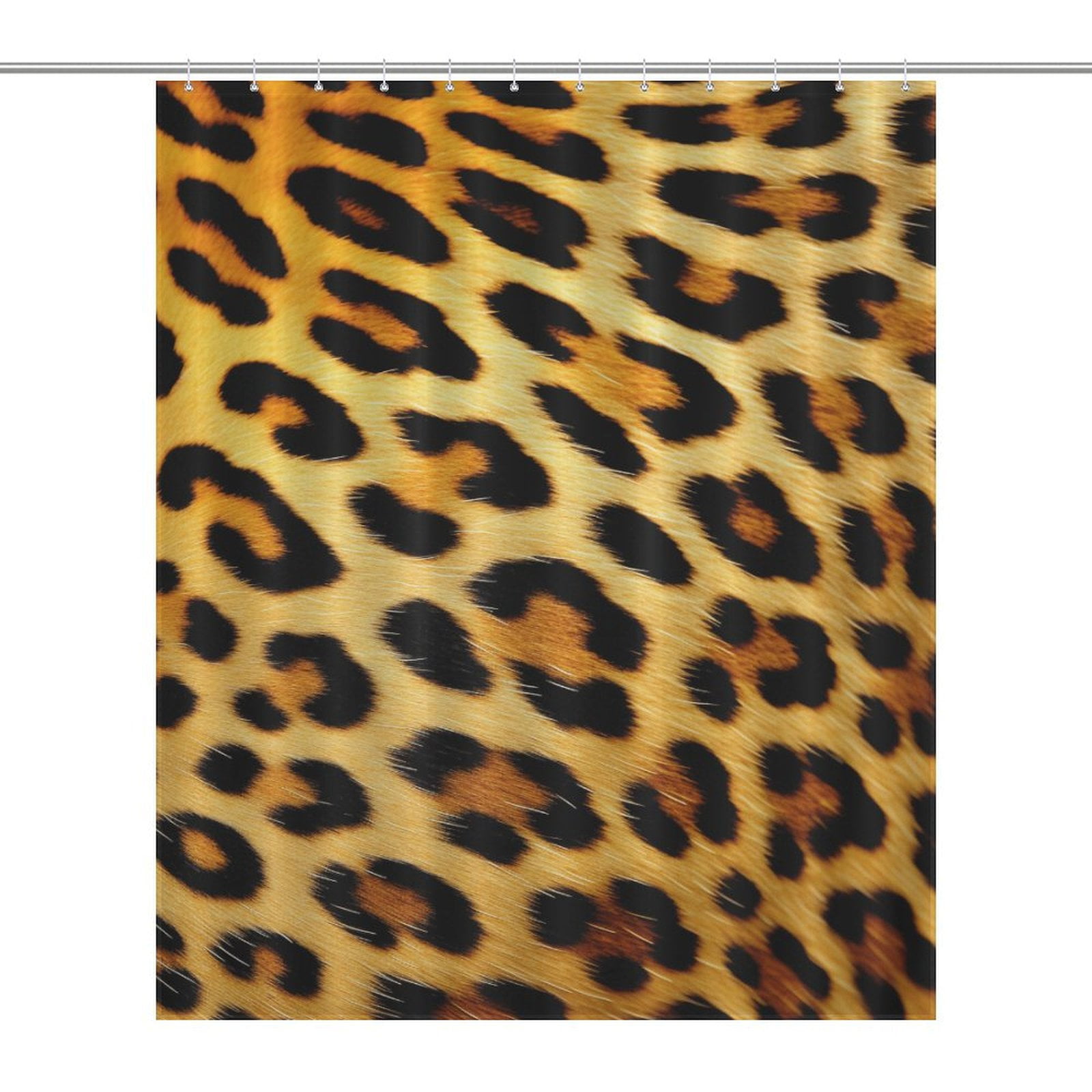Leopard Print Pattern Shower Curtain Cloth Fabric Bathroom Decor with ...