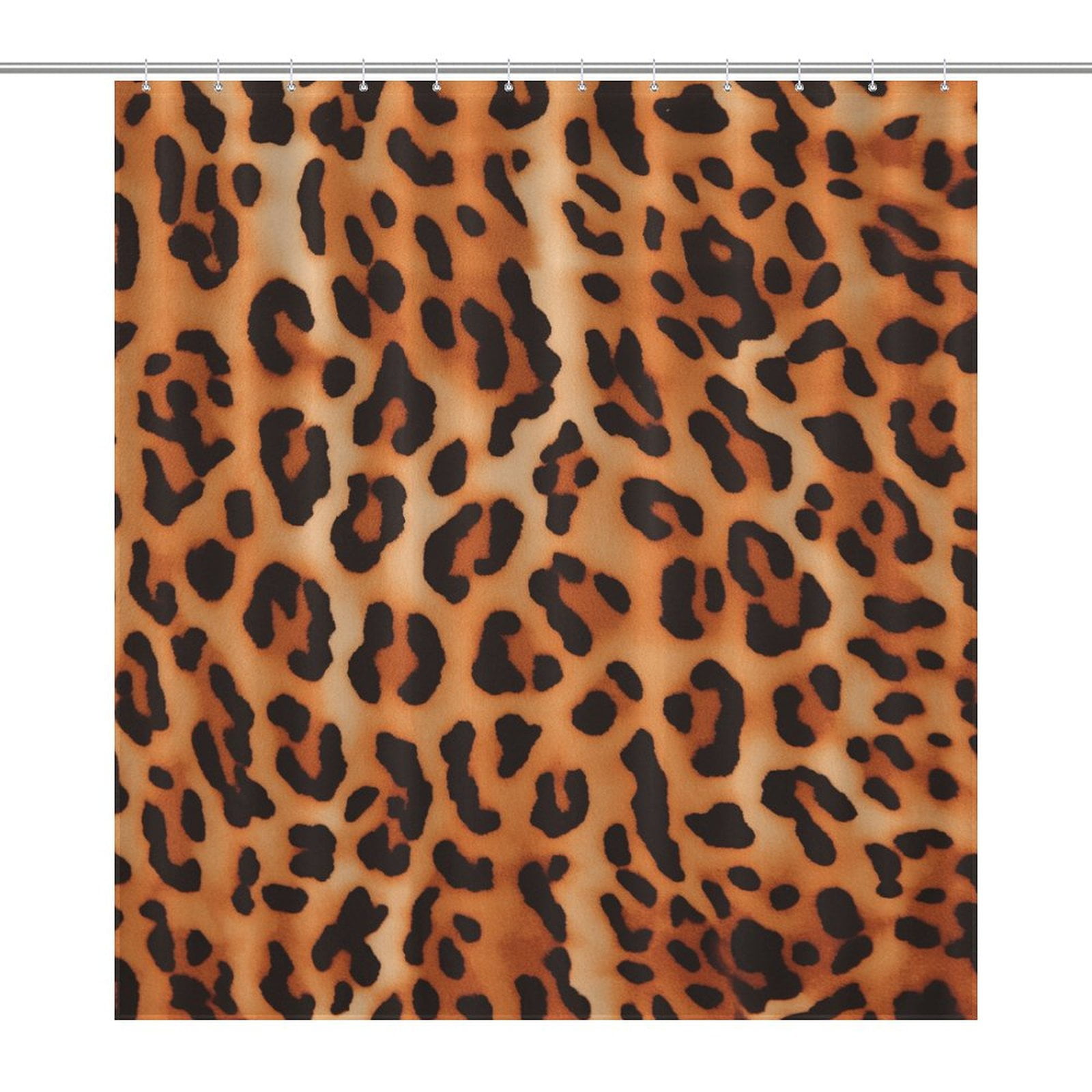 Leopard Print Pattern Shower Curtain Cloth Fabric Bathroom Decor with ...