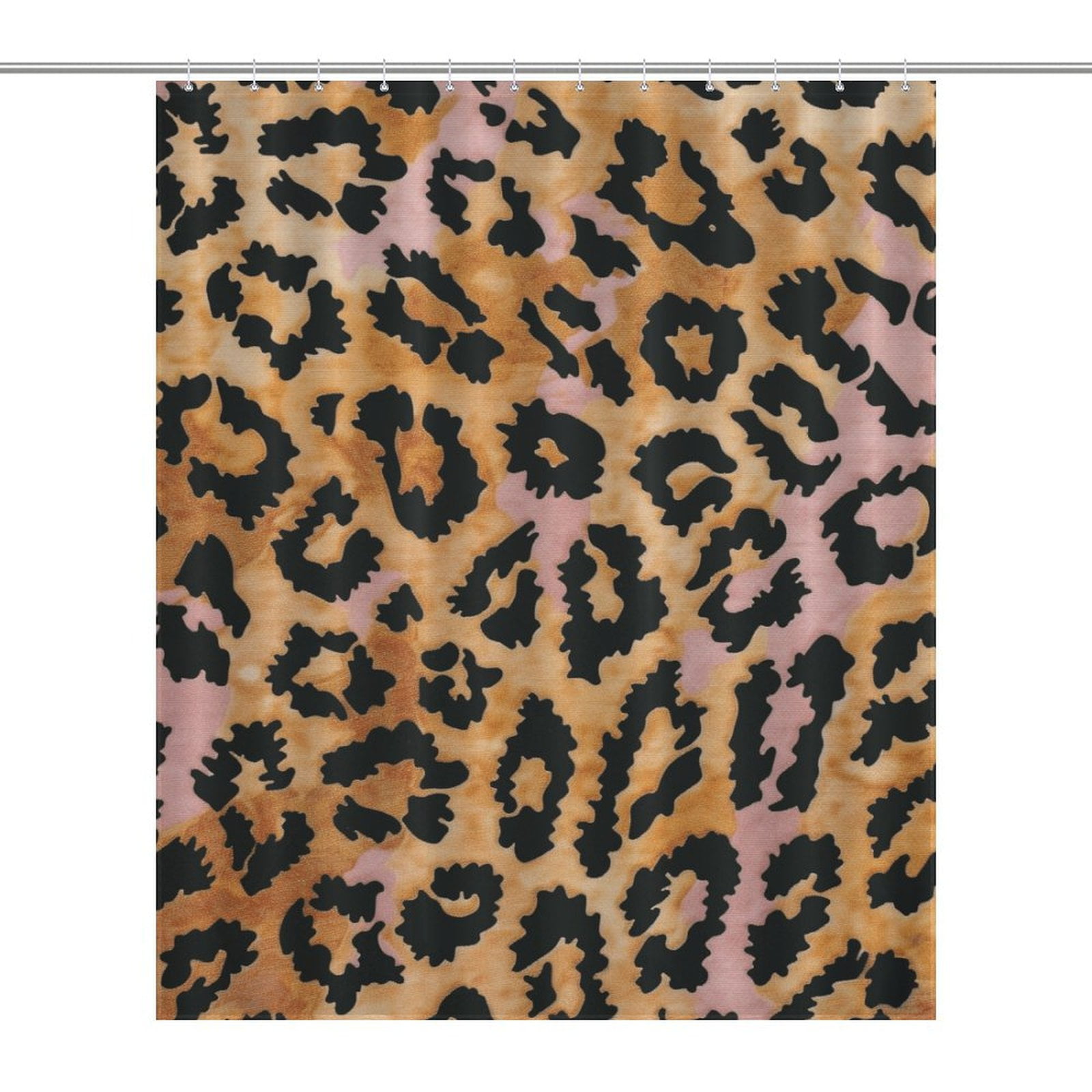 Leopard Print Pattern Shower Curtain Cloth Fabric Bathroom Decor with ...