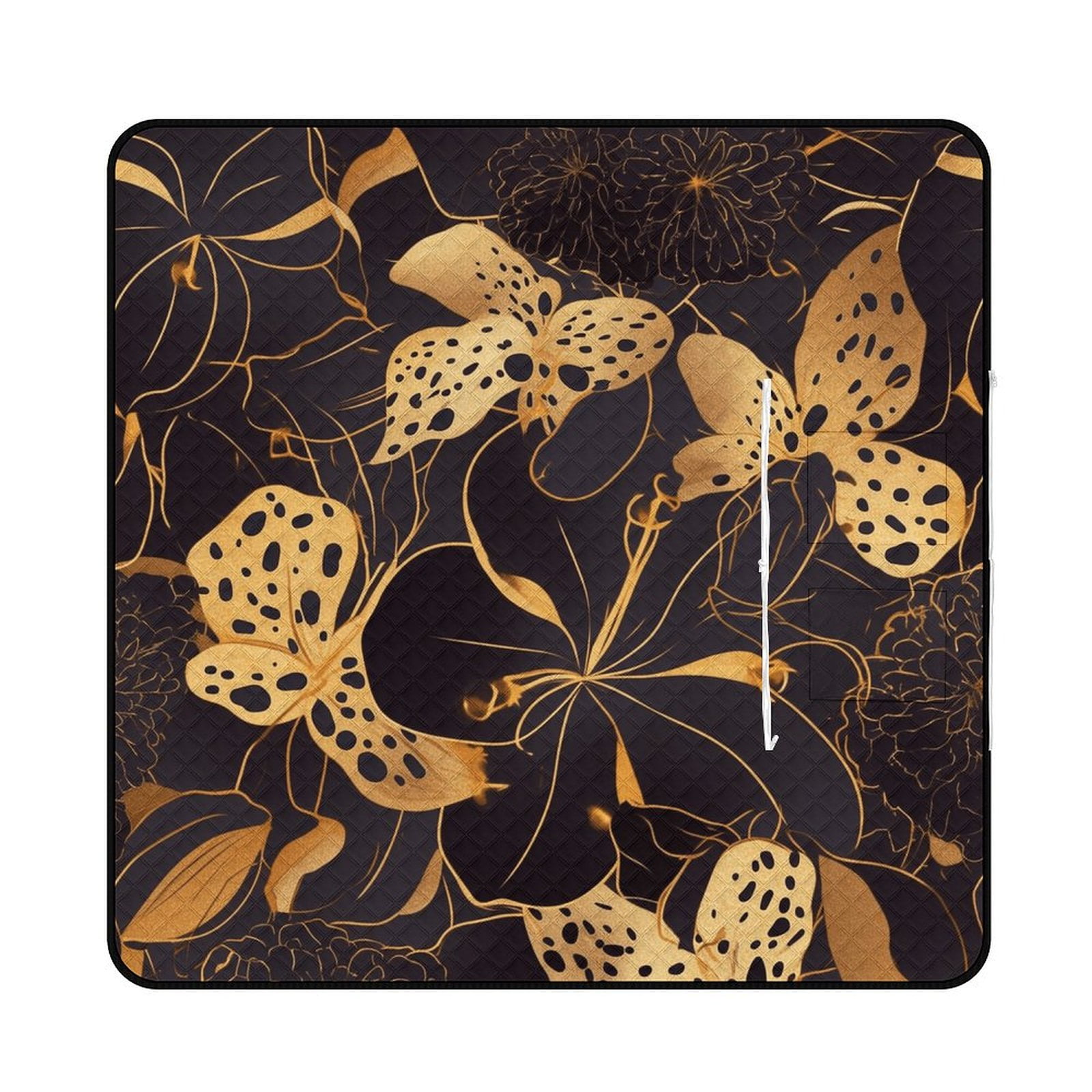 Leopard Print Picnic Blanket Waterproof Outdoor Beach Blanket Hand-held ...