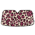 Leopard Print Pink Car Windshield Sun Shade Reflector Sunshade Foldable ...