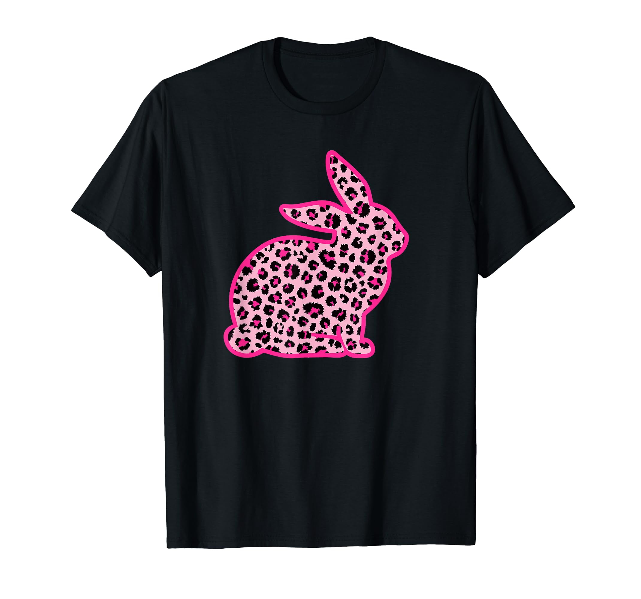 Leopard Print Pink Easter Bunny Rabbit Animal Print T-Shirt - Walmart.com
