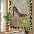 Leopard Print Privacy Window Film, Decorative Stained Glass Window Film ...