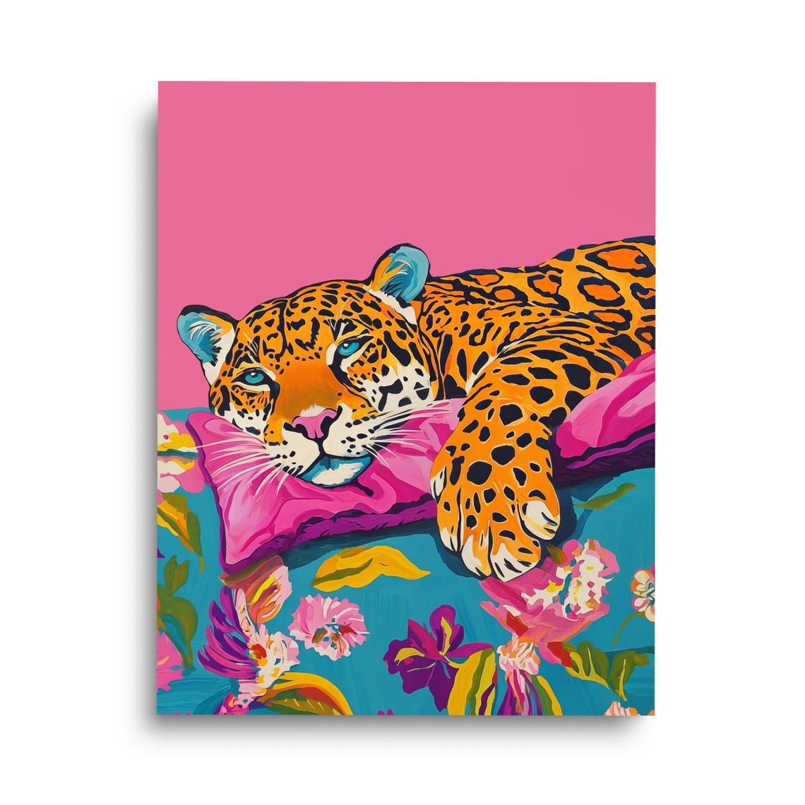 Leopard Print, Retro Maximalist Wall Art, Pink Feline Poster, Safari ...