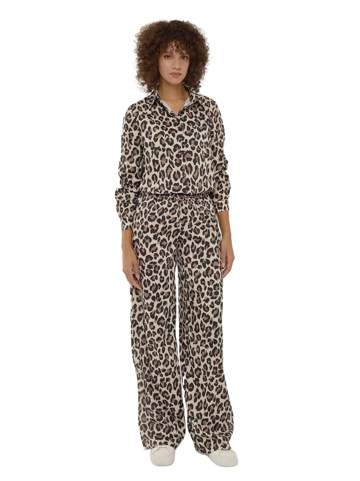 Leopard Print Straight Leg Pants - Walmart.com