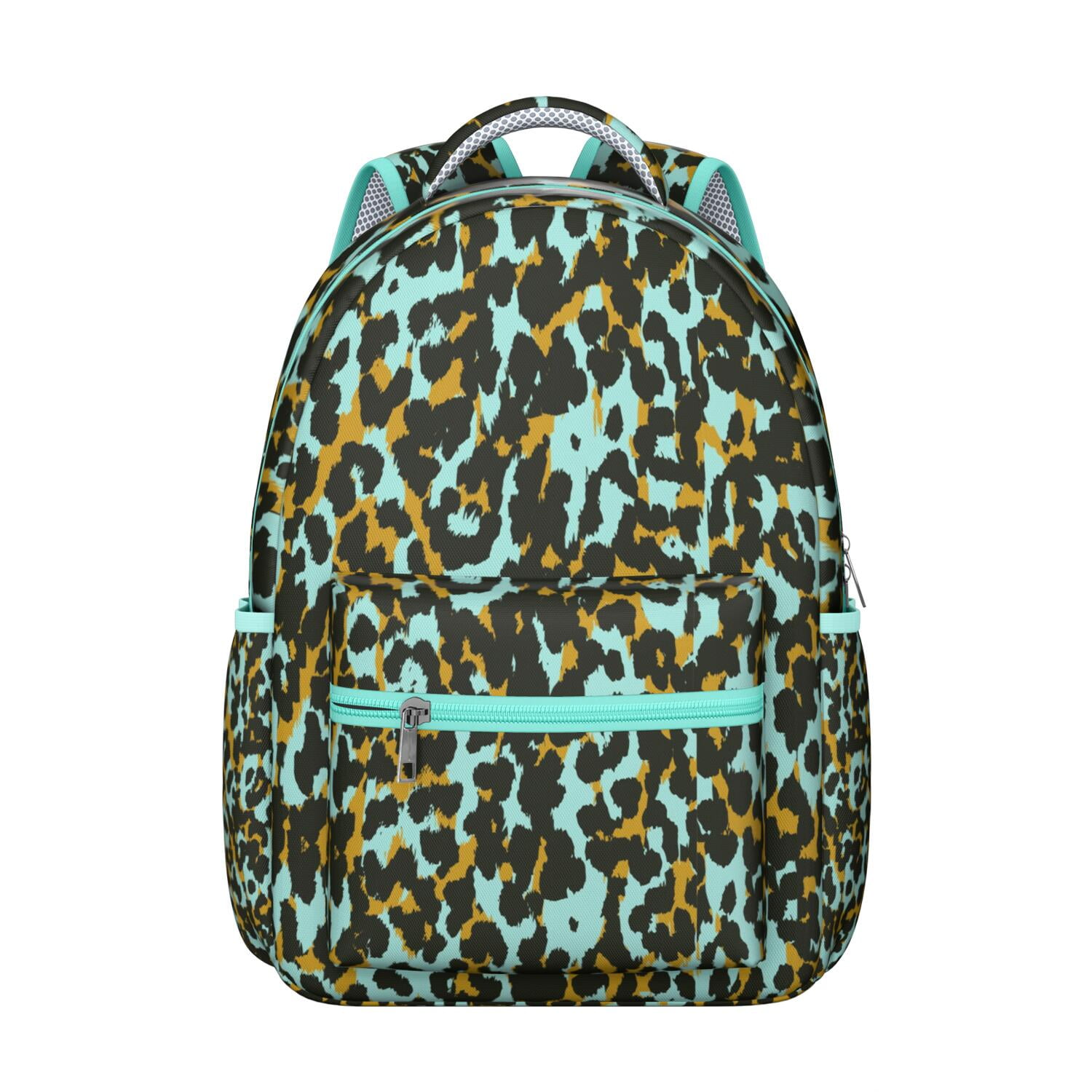Leopard Print Students Backpack Cheetah Pattern Animal Design Modern ...