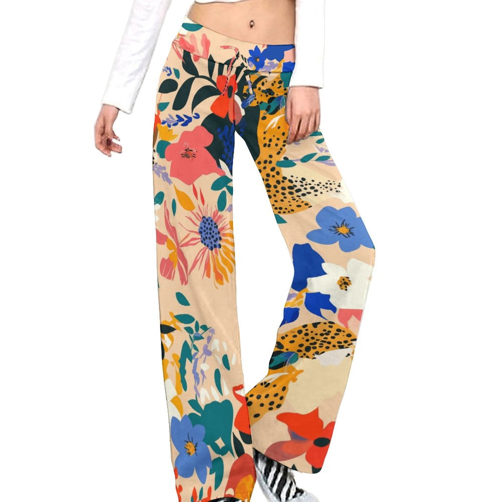 Leopard Print Summer Outfits Flowy Palazzo Pants for Women 2025 High ...