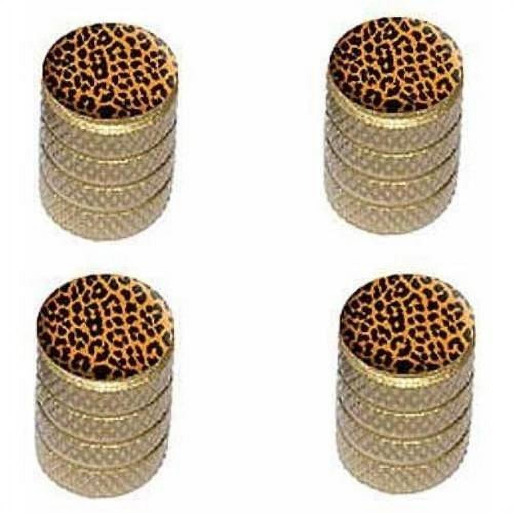 Leopard Print Tire Rim Wheel Aluminum Valve Stem Caps, Multiple Colors ...